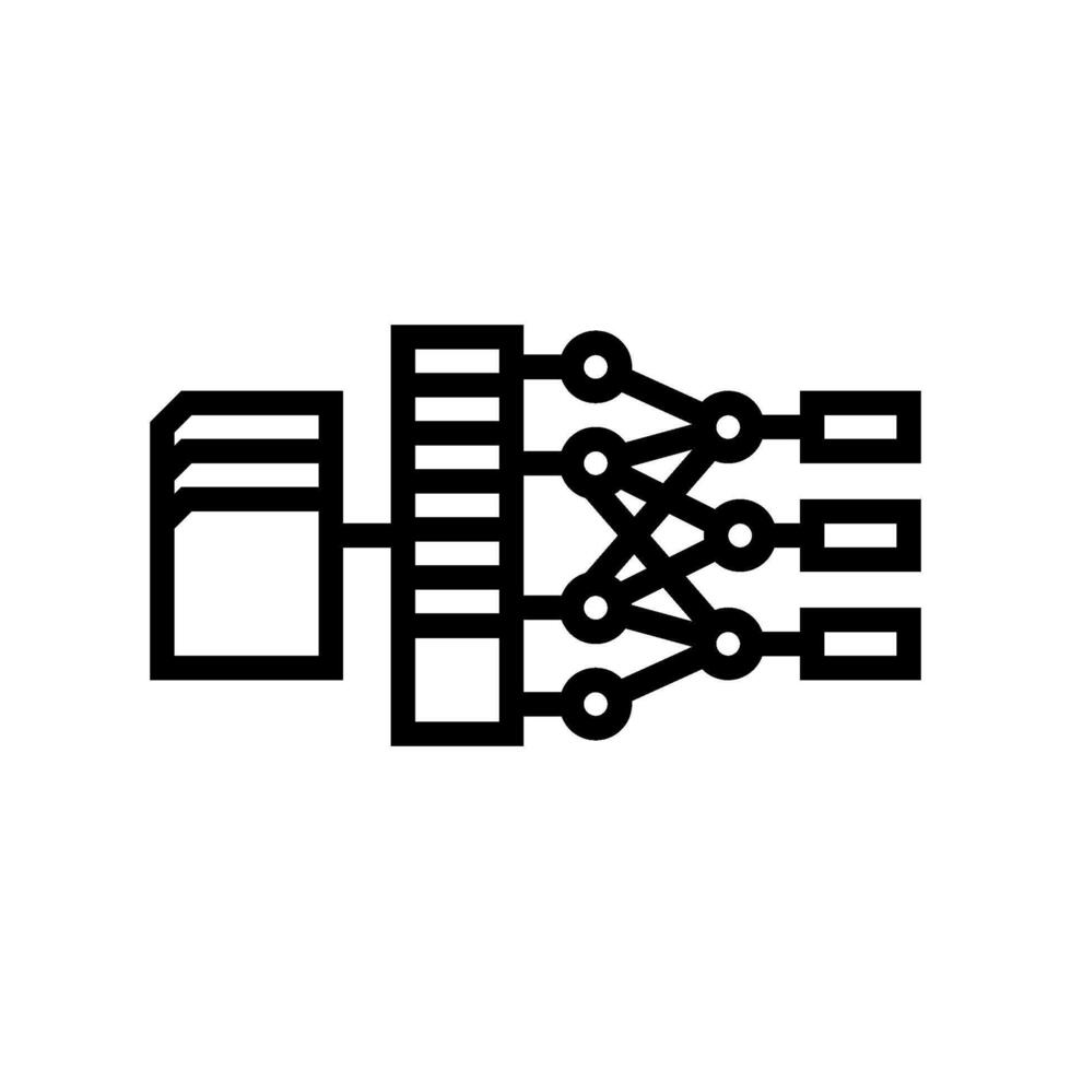 Feature Extraction Machine Learning Line Icon Illustration 57813463