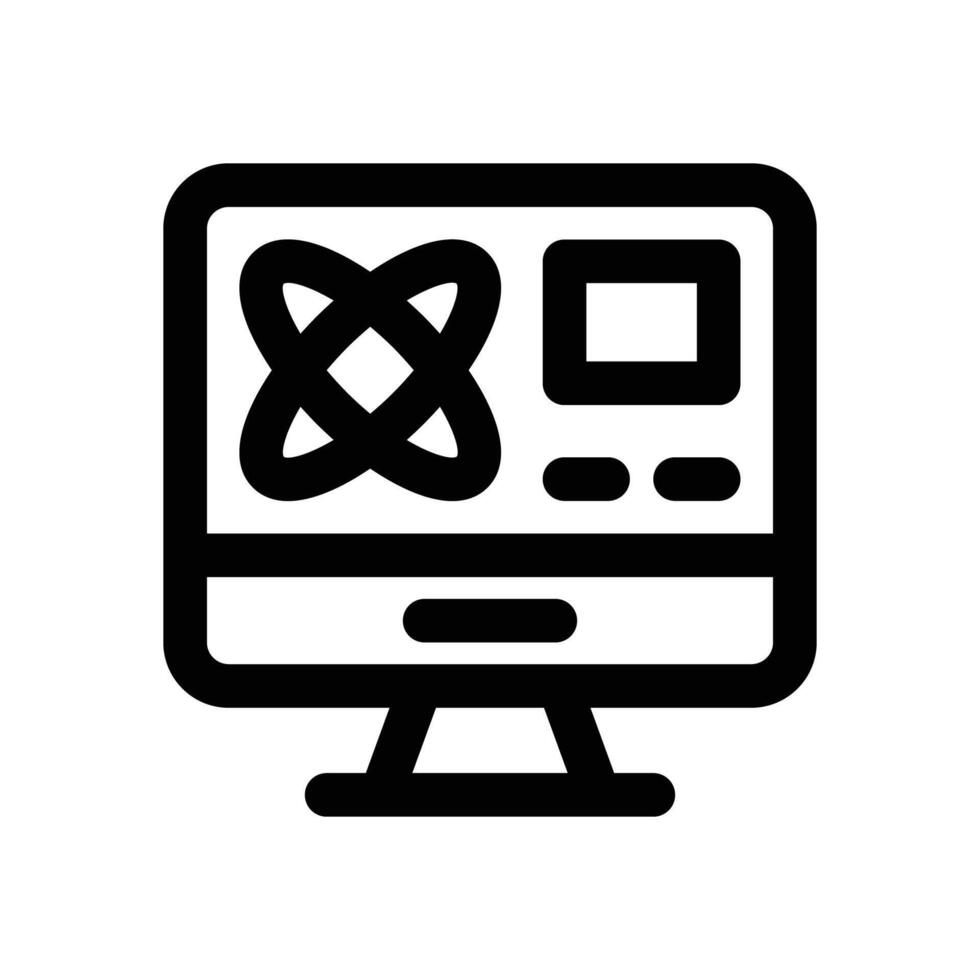 computer science line icon. Clean and minimalist icon for websites ...