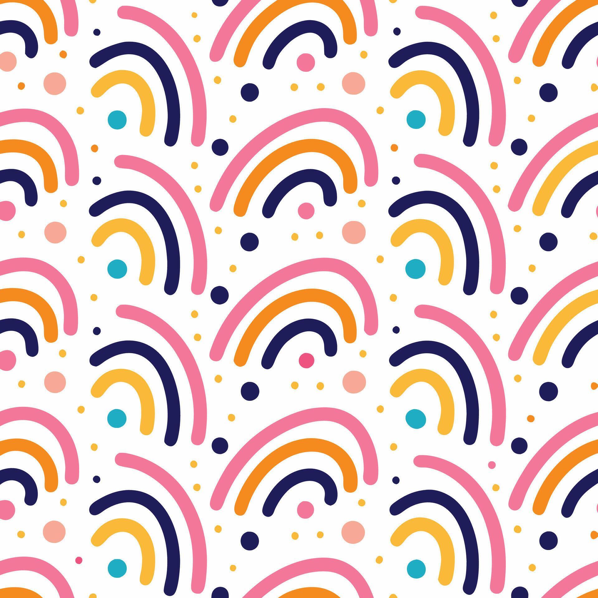 Colorful abstract rainbow pattern with scattered circles 57838412 ...