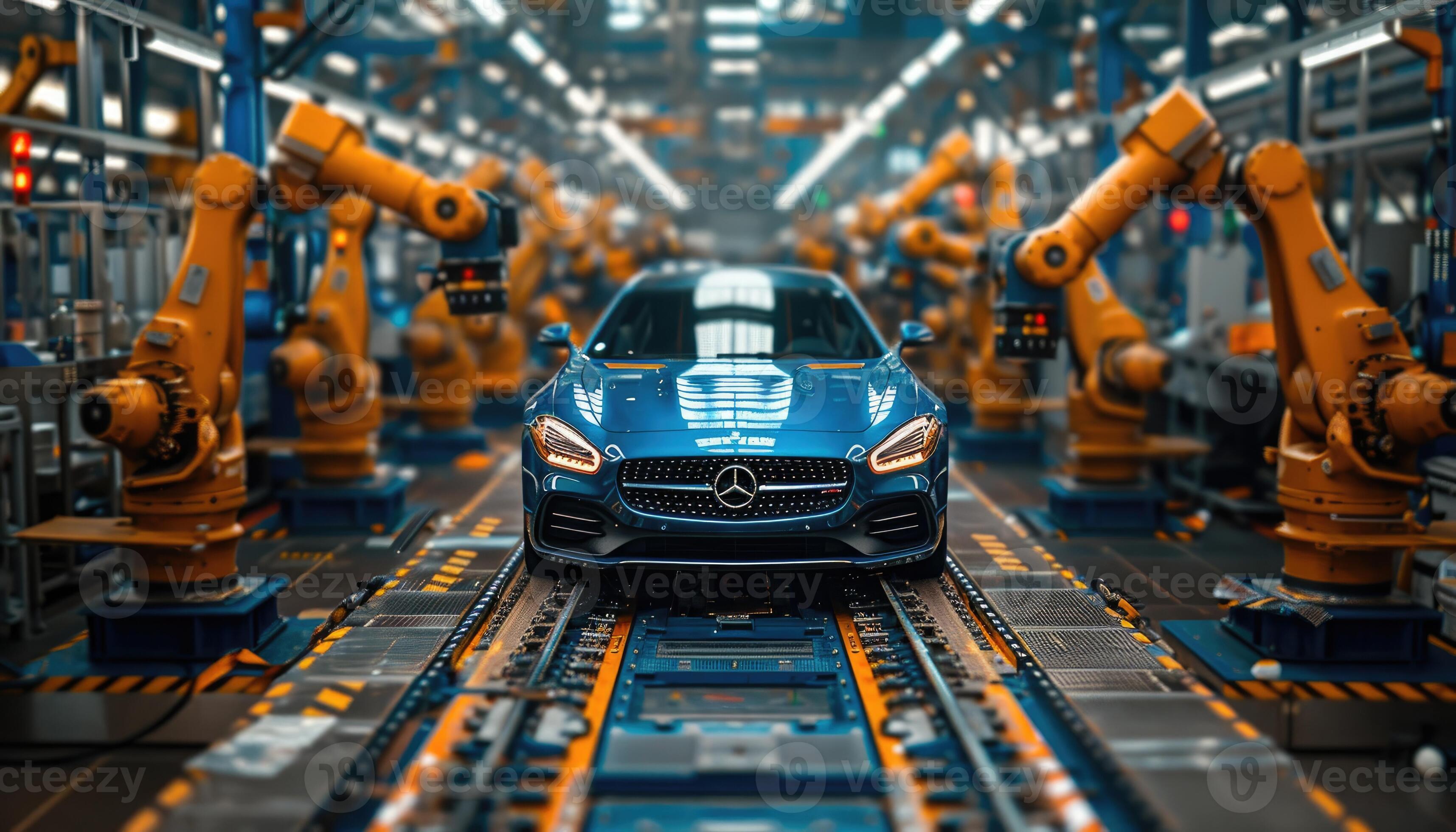 Automated Car Assembly Line Modern Manufacturing Process 57846614 Stock Photo at Vecteezy