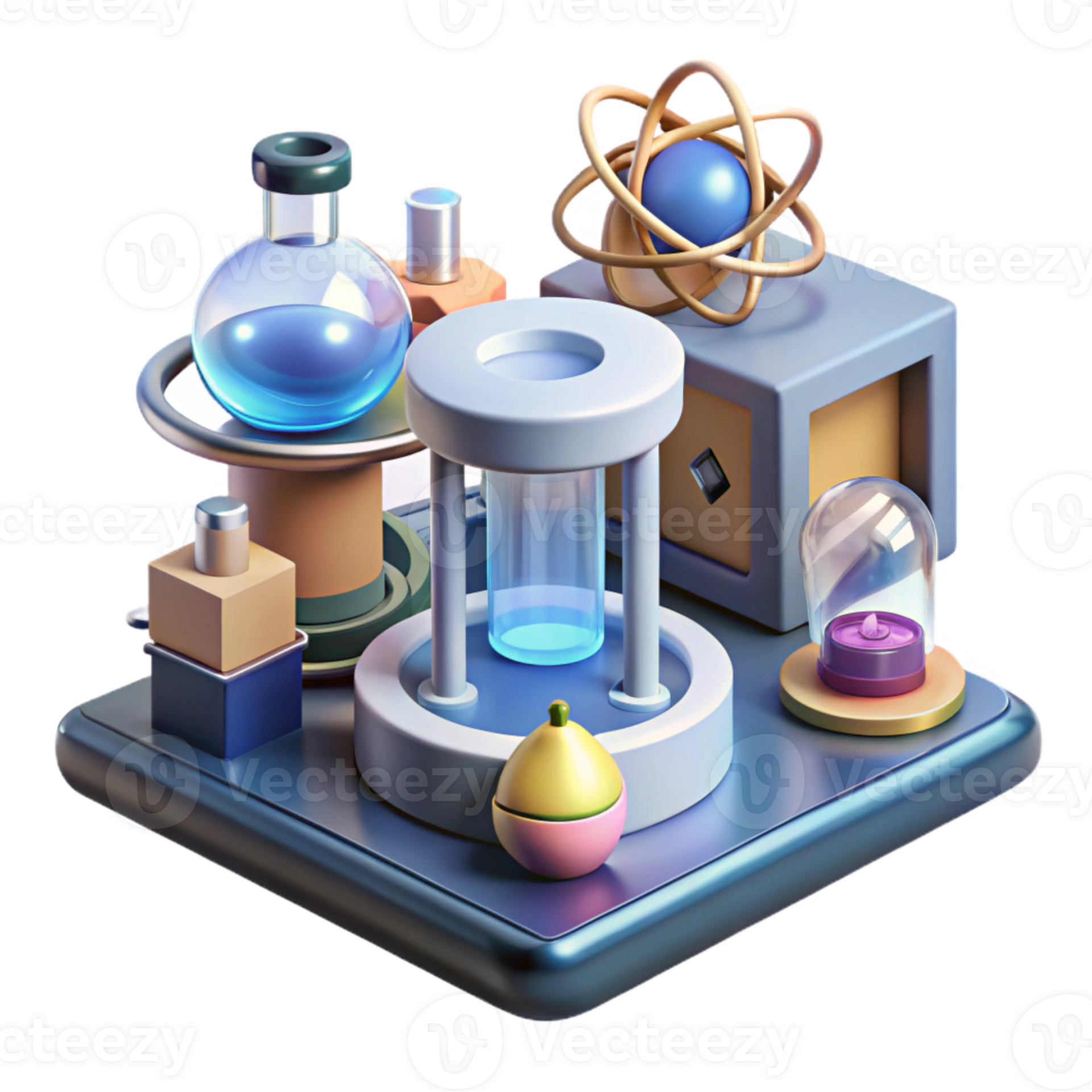 Dramatic Rustic Quantum Computing Research Laboratory Illustration