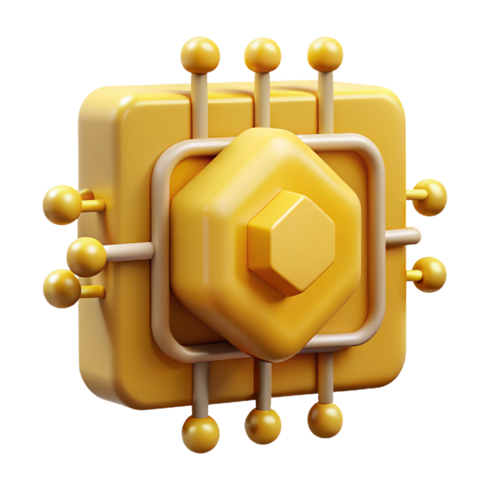 Beautiful Rustic Quantum Cryptography Algorithm Illustration Yellow Code Isolated Original