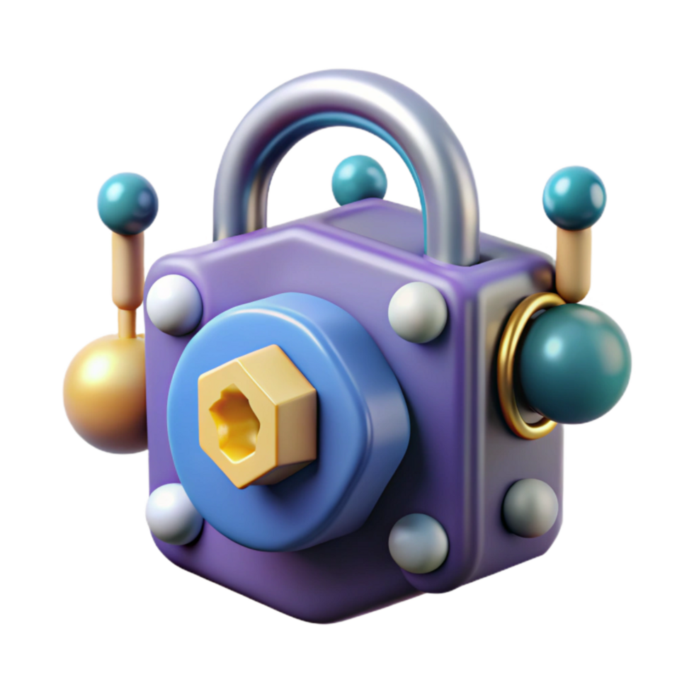Serene Abstract Quantum Cryptography Concept Visualization Isolated