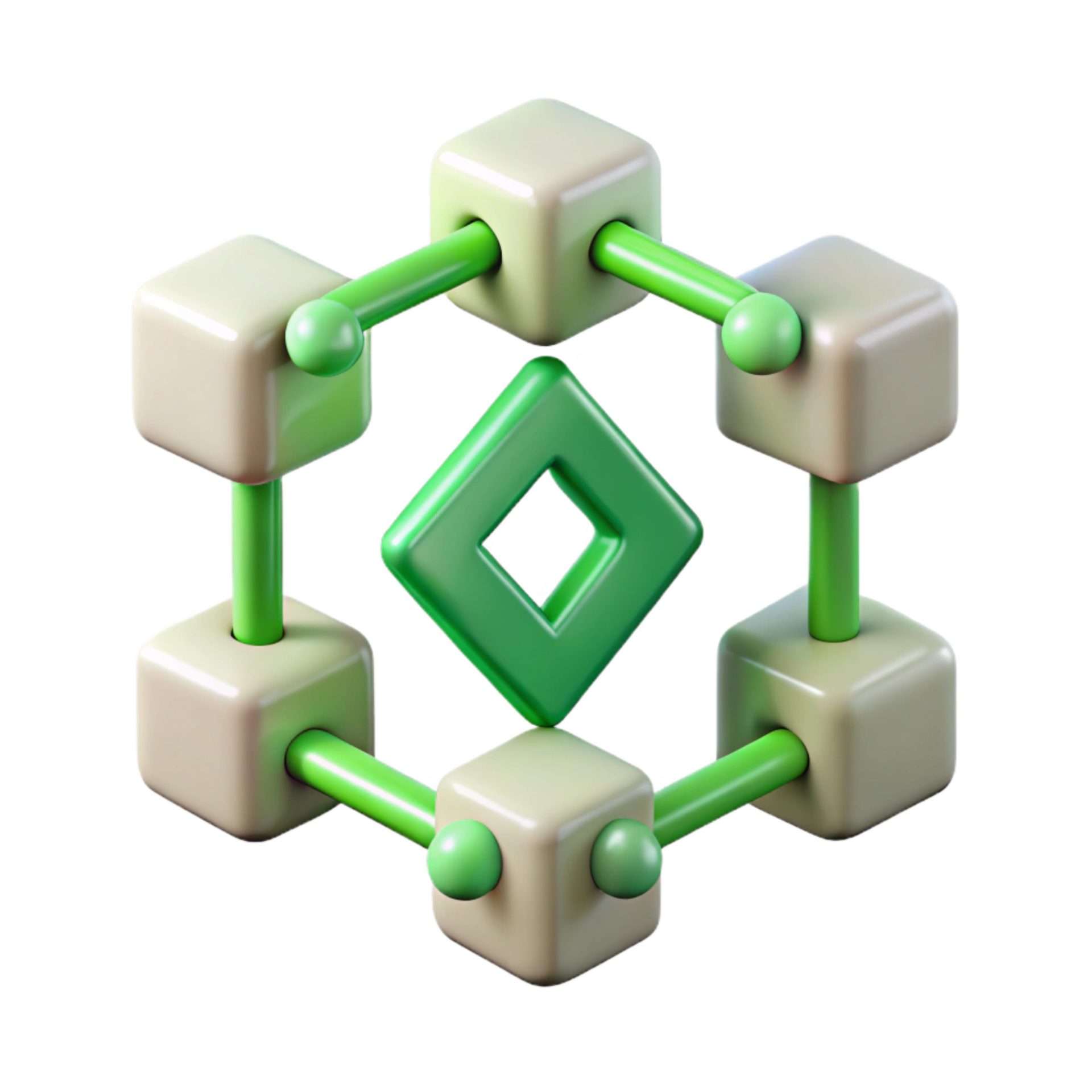 magnificent minimalist Quantum Network Optimization Diagram Green Arrows Transparent Background ...