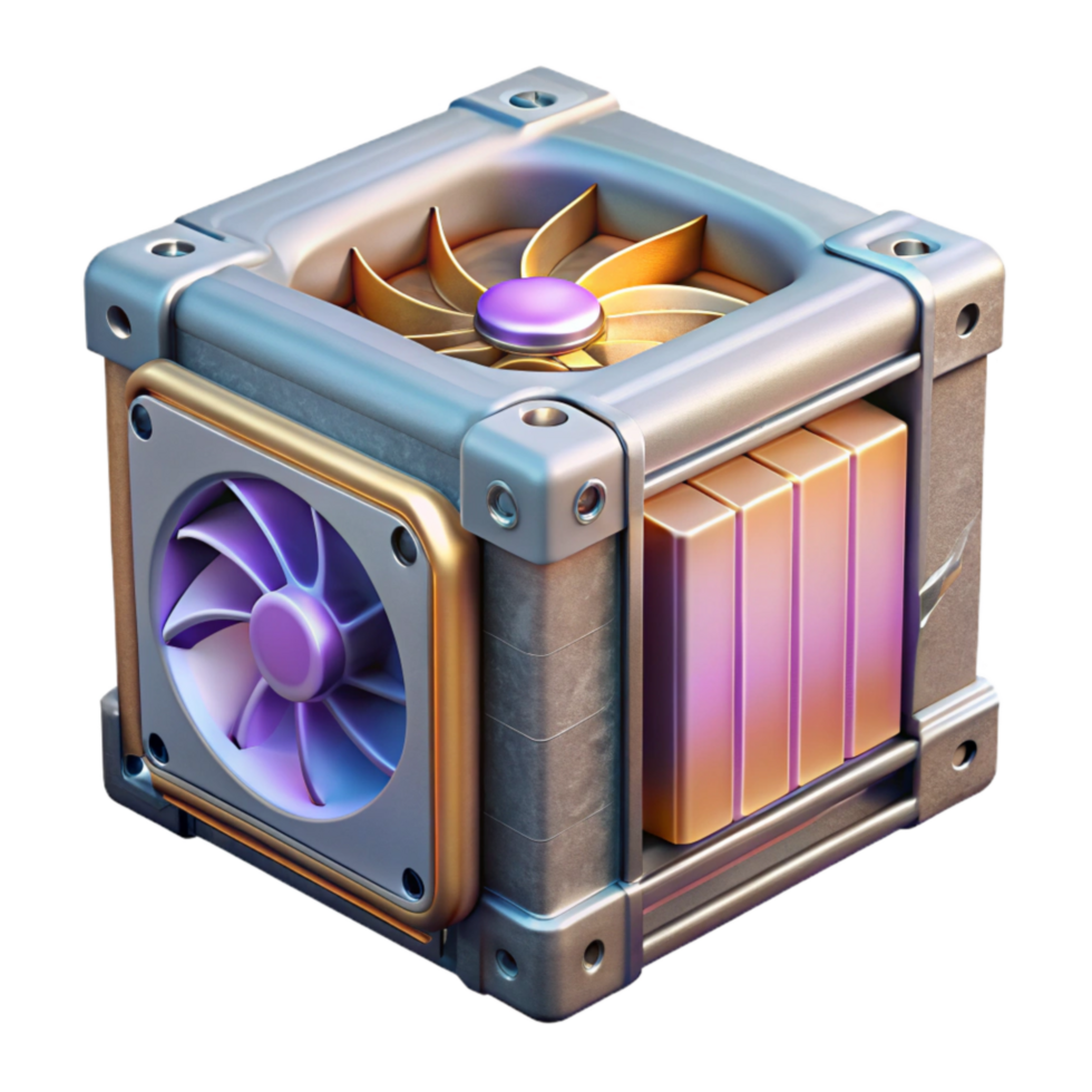 Dramatic Rustic Quantum Supercomputer Cooling System Cutout Genuine