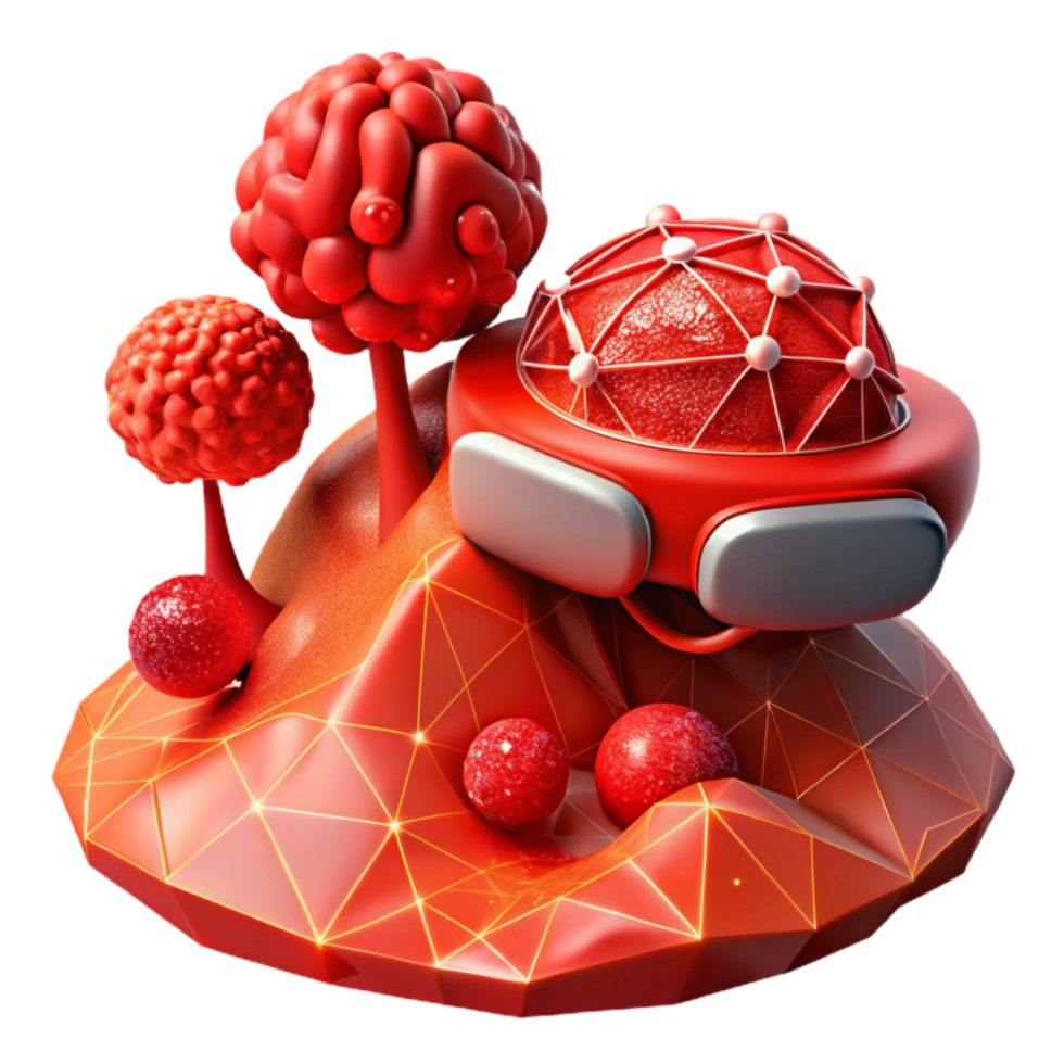 elegant rustic Red Neuron Network Vr Landscape Isolated high resolution 57855618 PNG