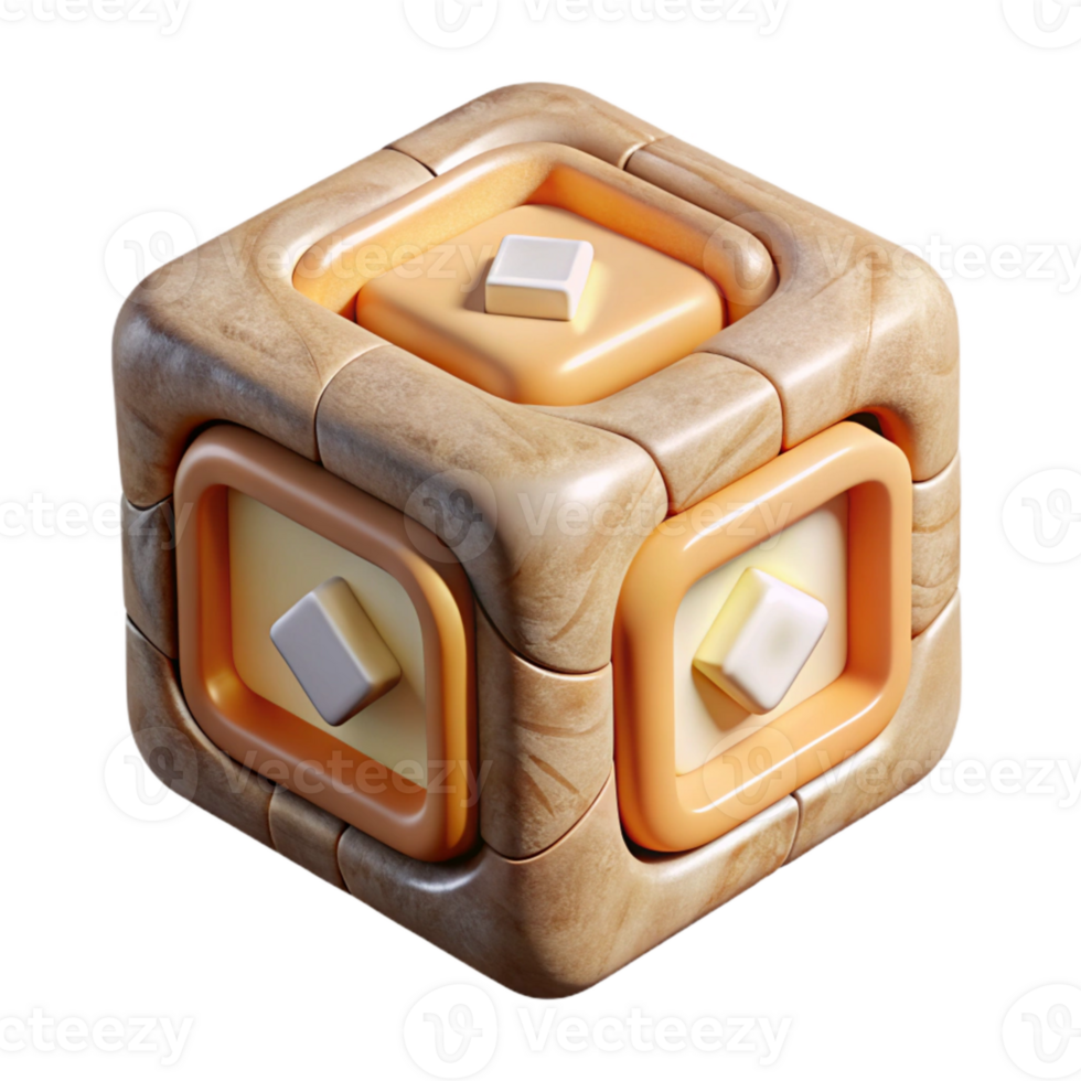 Extraordinary Traditional Rotating Cube With Code Cutout Element