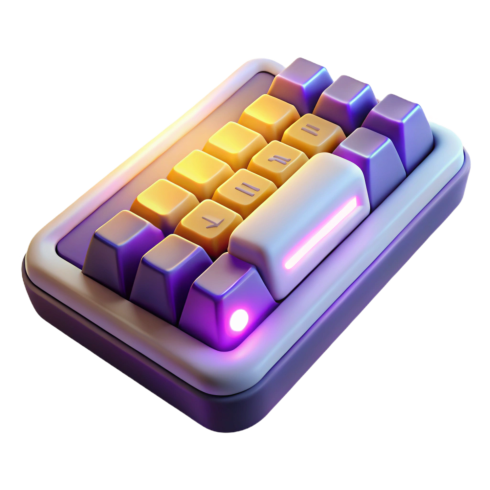 Extraordinary Minimalist Virtual Keyboard Interface Backlit Keys Cutout
