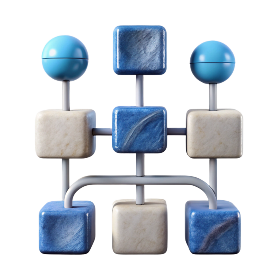 Serene Abstract Quantum Algorithm Visualization With Flowchart Structure High Resolution