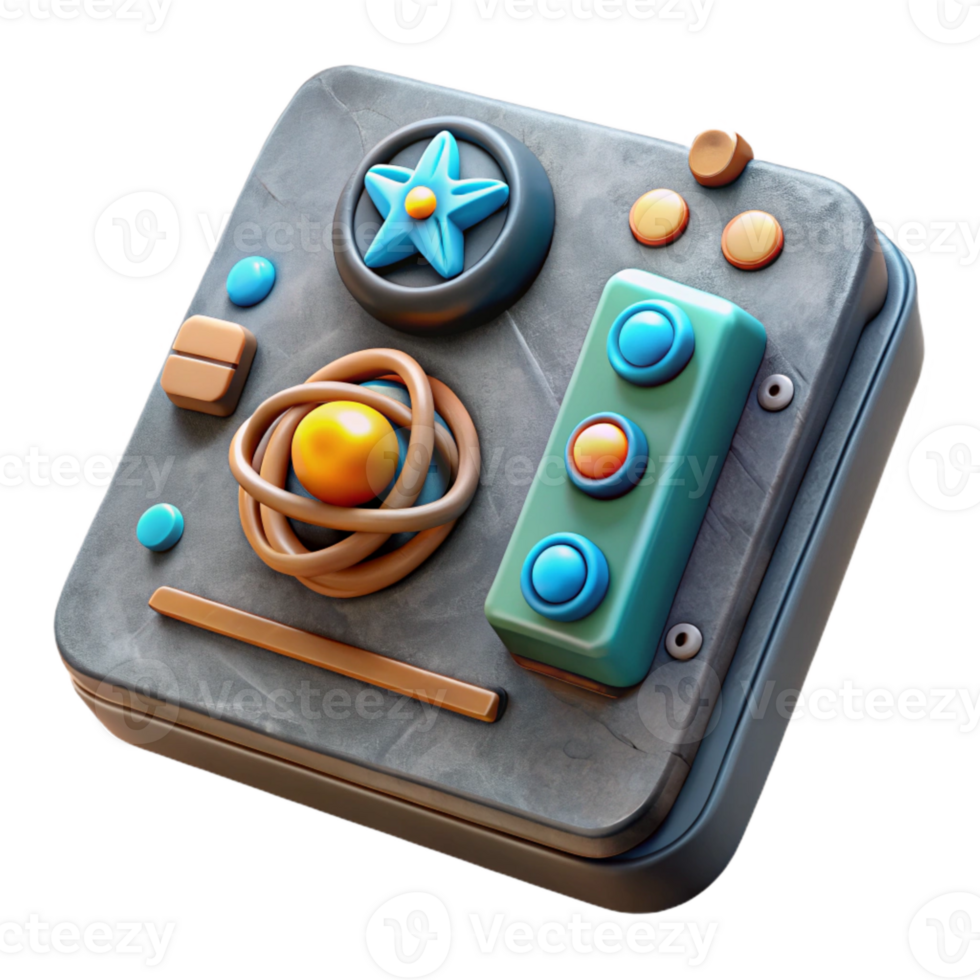 Elegant Traditional Quantum Computer Control Panel Cutout With Buttons And Dials Exclusive