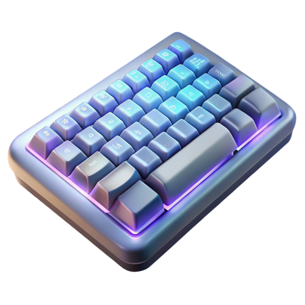 Stunning Minimalist Wireless Keyboard Backlit Keys Isolated On
