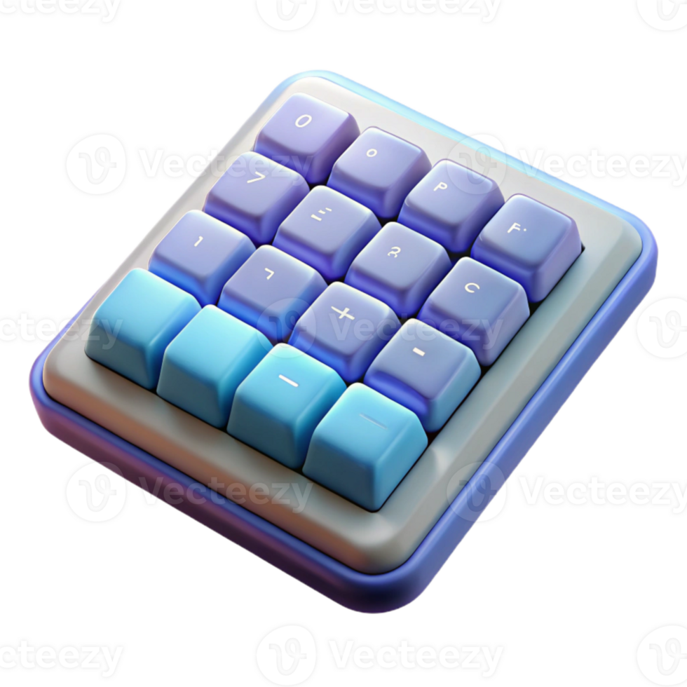 Vibrant Creative Wireless Keyboard Numeric Keypad Isolated Cutout