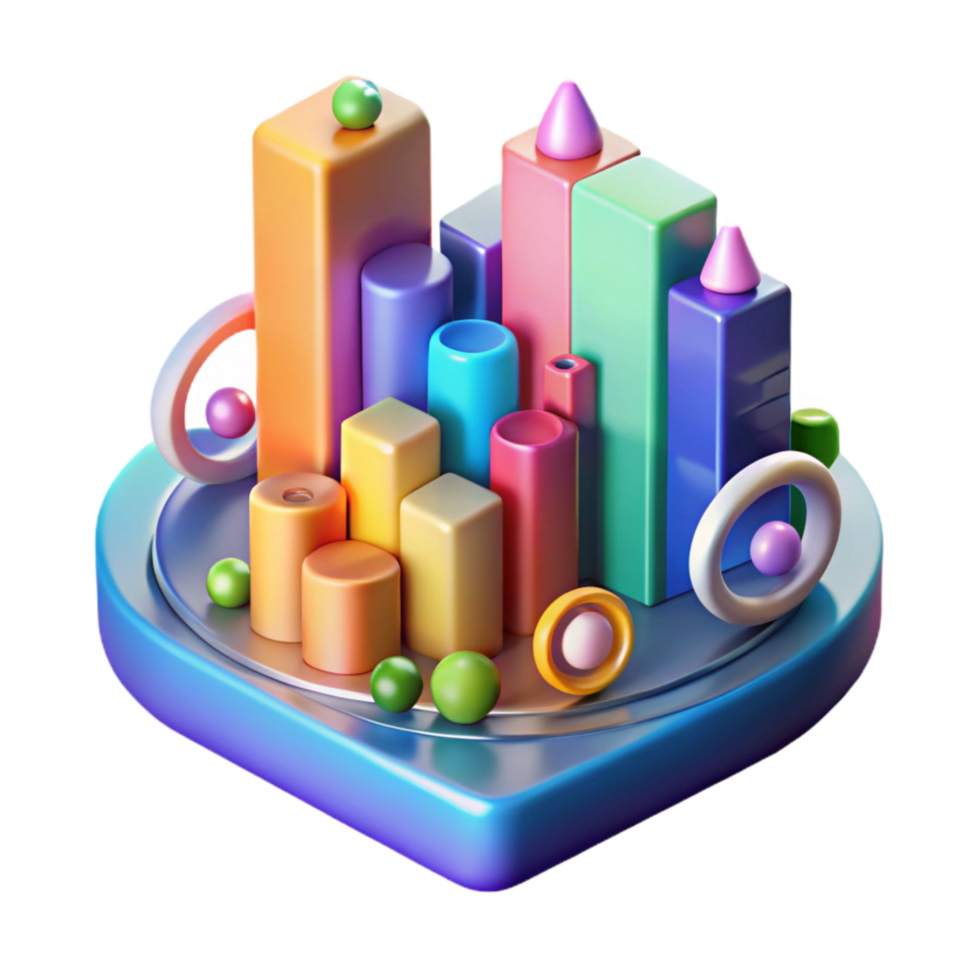 Serene Artistic Smart City Data Analytics Chart Isolated Original