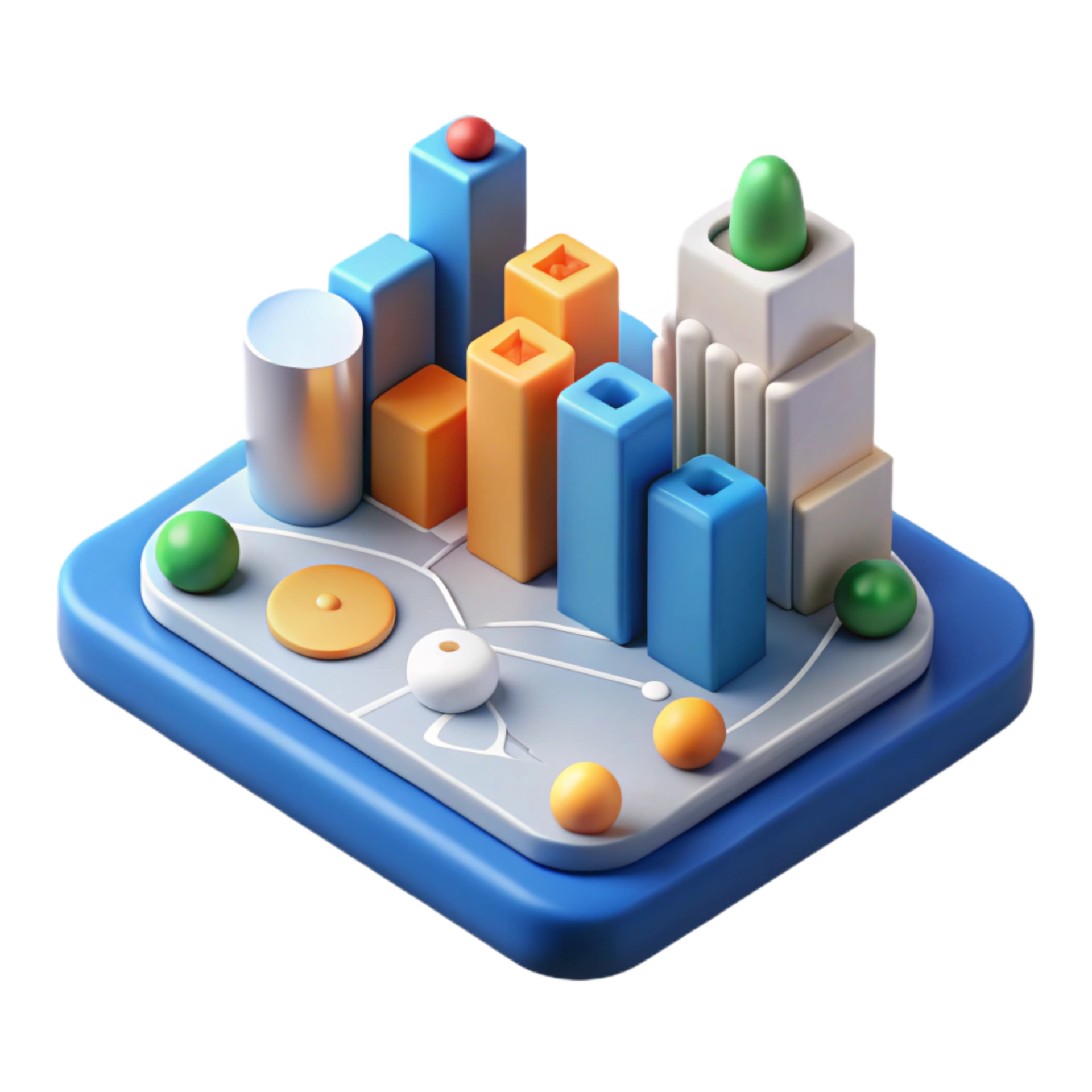 Magnificent Classic Smart City Data Visualization Chart Cutout