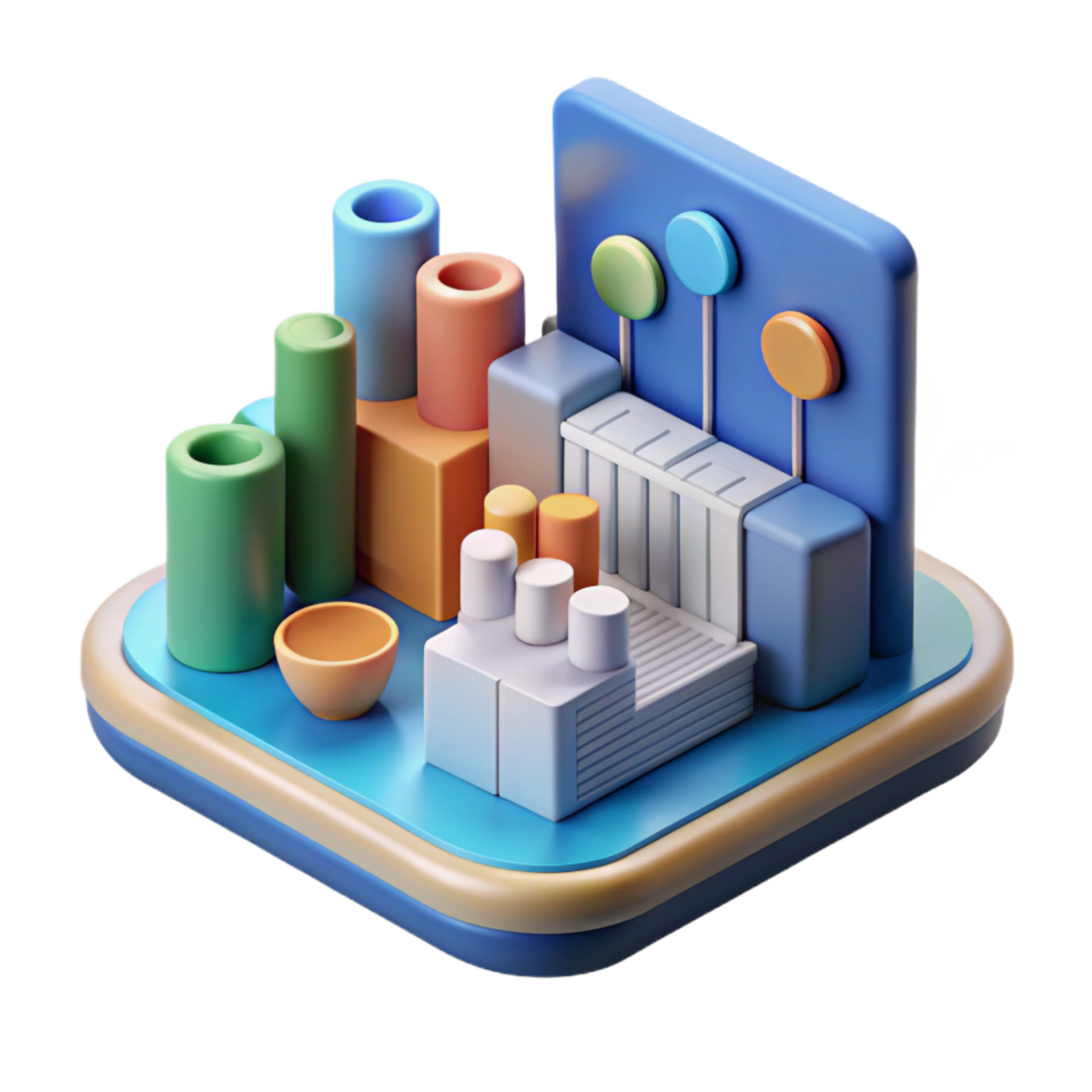 Elegant Abstract Smart City Data Visualization Chart Cutout High