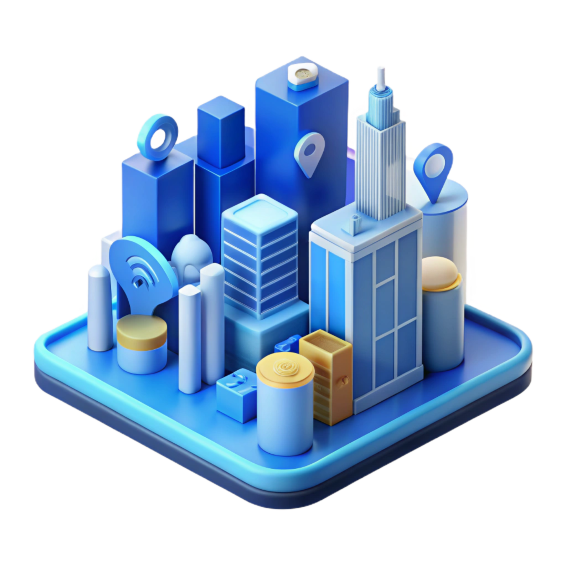 Wonderful Minimalist Smart City Data Visualization Chart Cutout