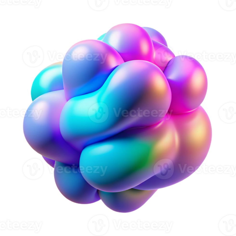 Vibrant Minimalist Amorphous Blobs Of Vibrant Color Morphing Exclusive 57899310 Png