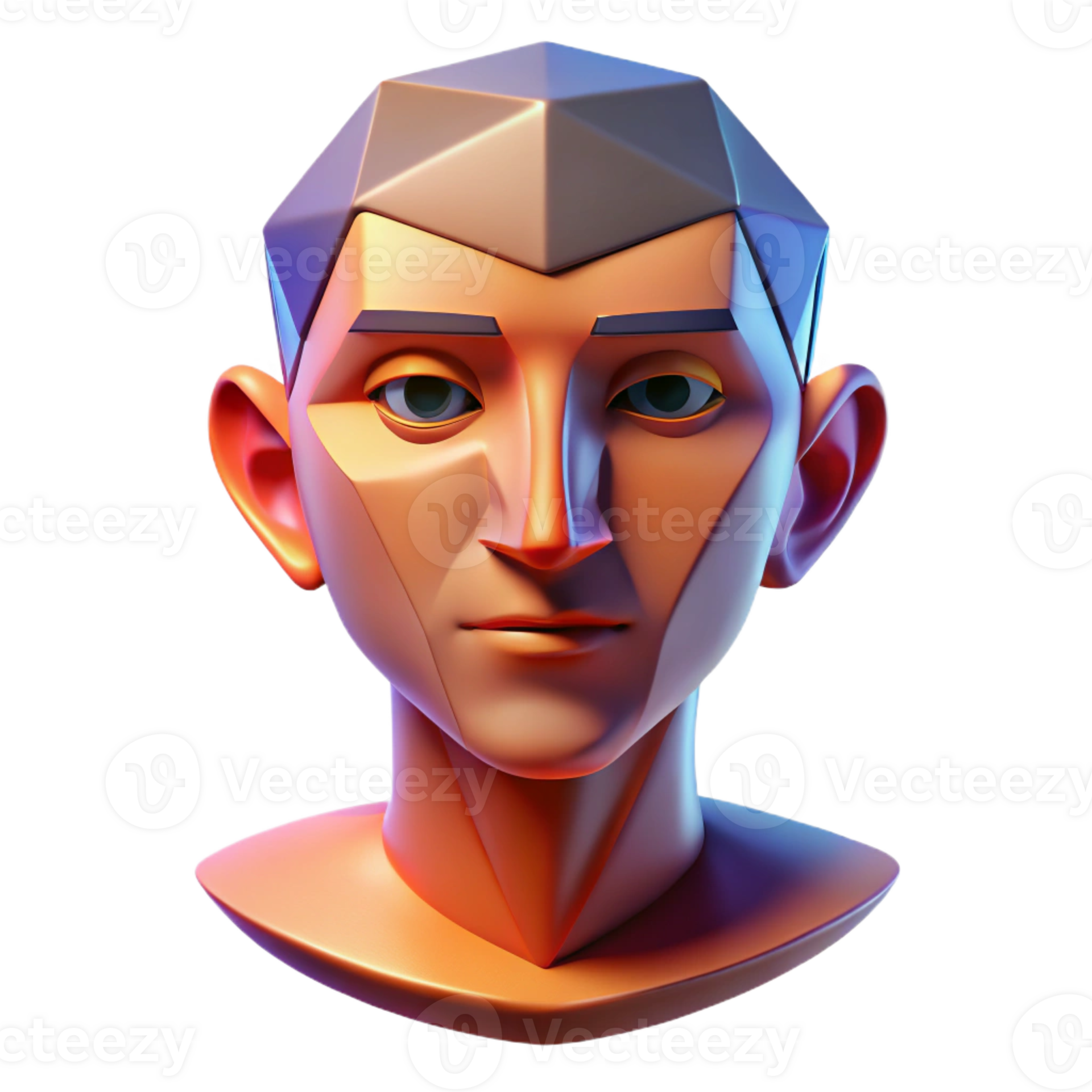 Serene Abstract An Abstract Representation Of A Human Face Original 57899342 Png