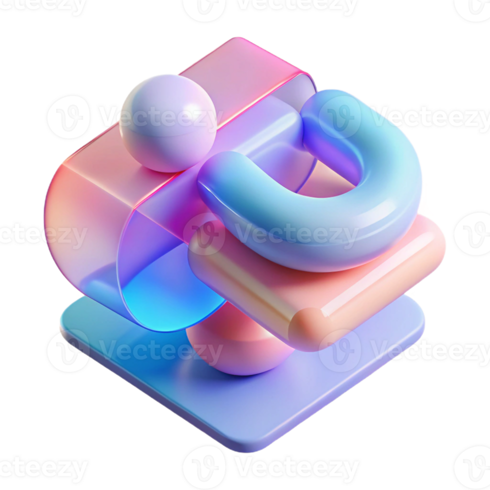 Magnificent Abstract A Dynamic Composition Of Overlapping Tr Detailed 57899397 Png