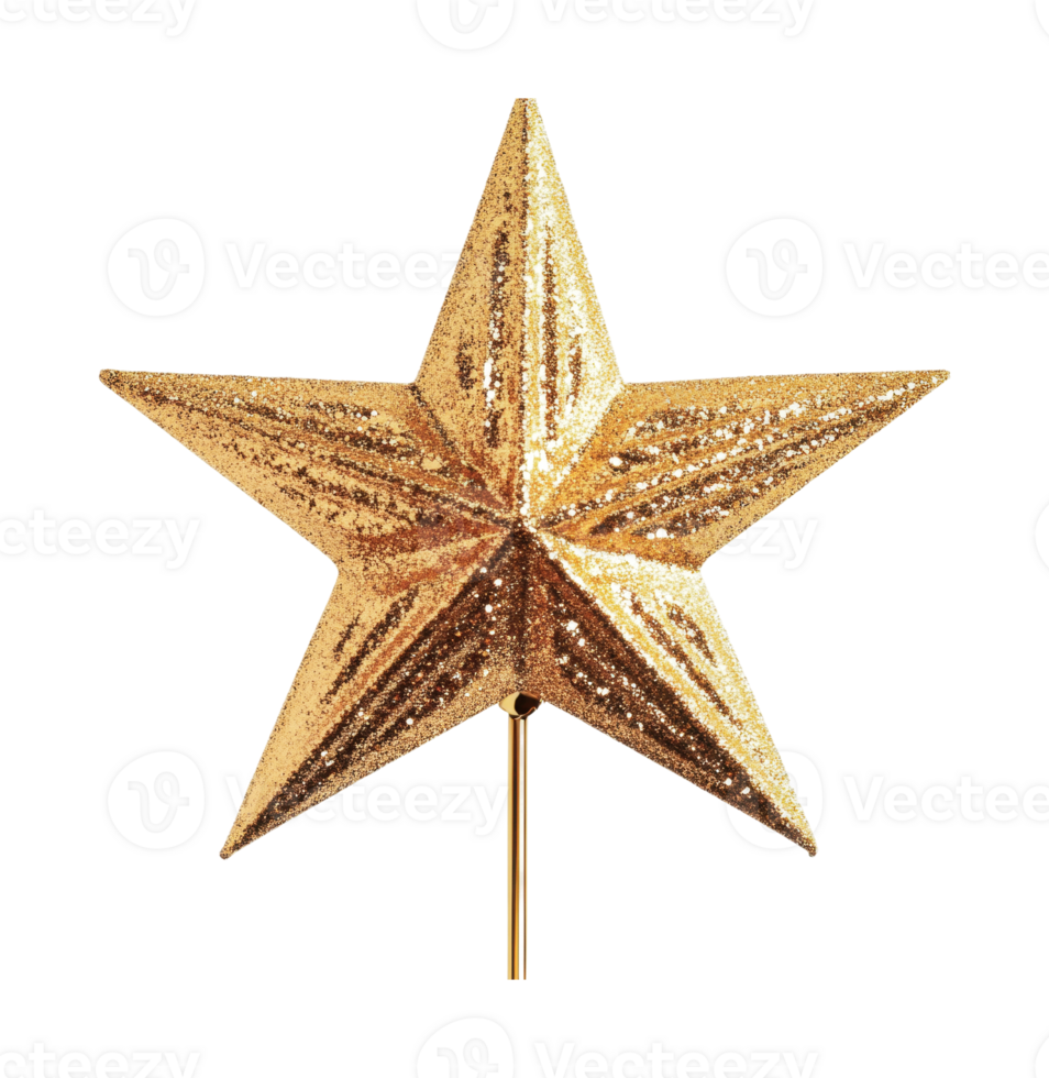 Sparkling gold glitter star with metallic texture 57902739 PNG