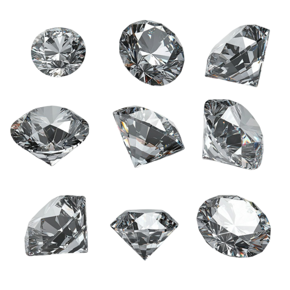 Brilliant Faceted Diamonds Transparent Background 57912248 PNG