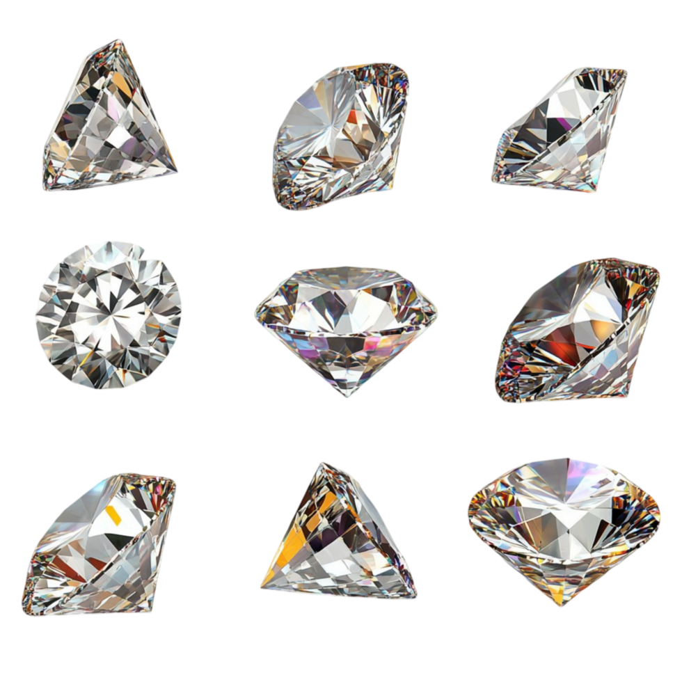 Shiny Cut Diamonds Transparent Background 57912251 PNG
