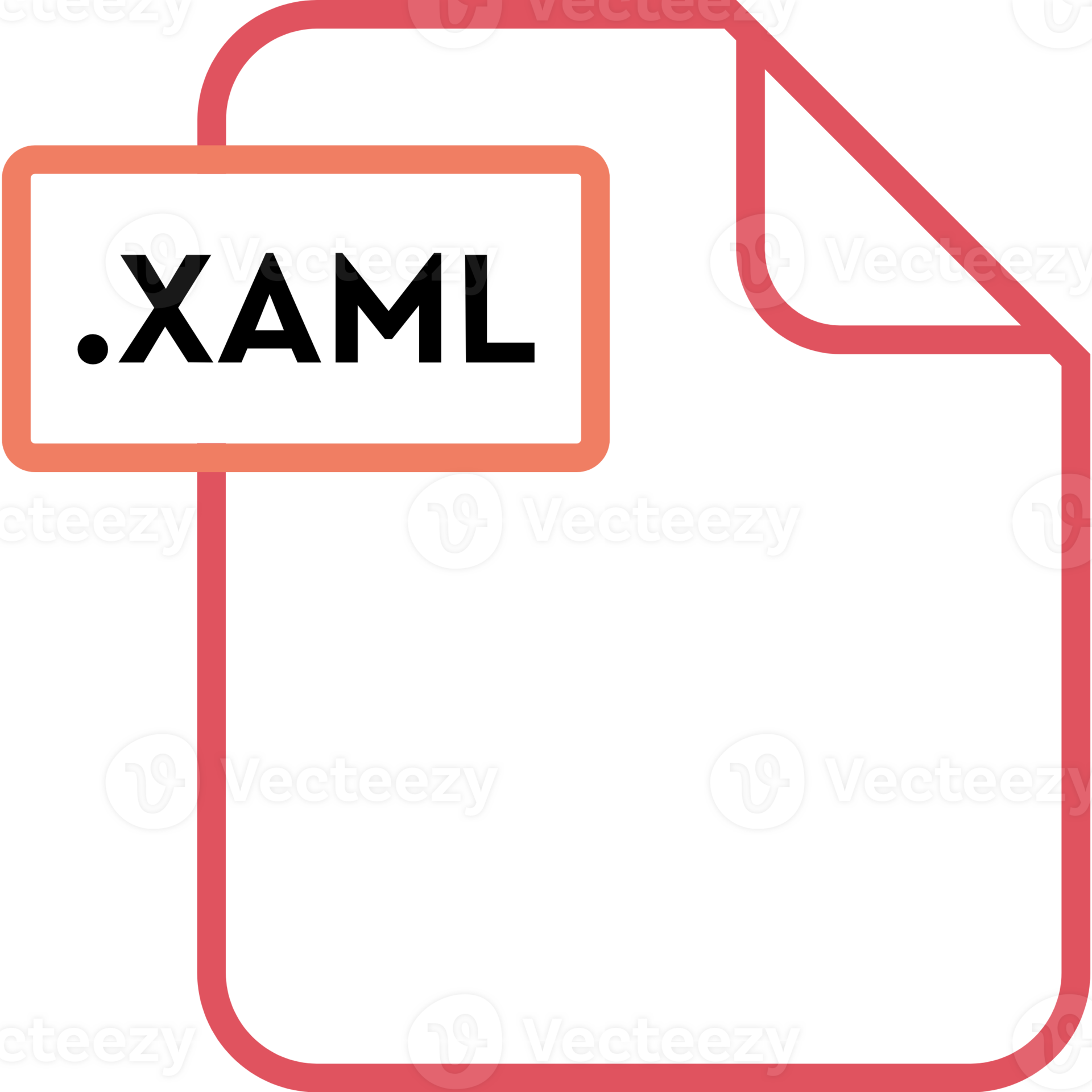 Modern Xaml File Format Icon Rounded Shapes Outline 57912307 PNG