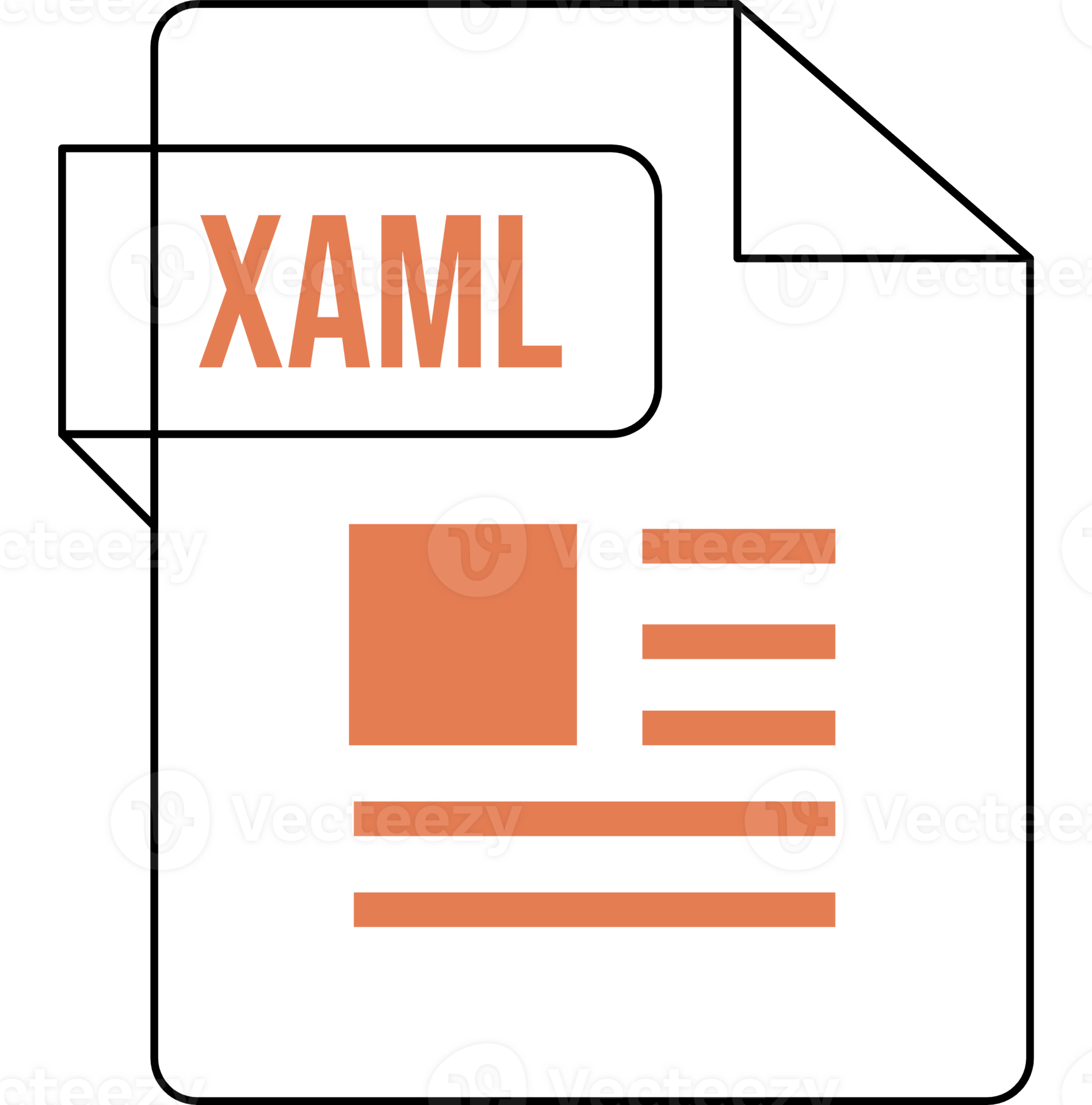 Xaml Icon Burnt Sienna Thick Outline Art 57912358 PNG