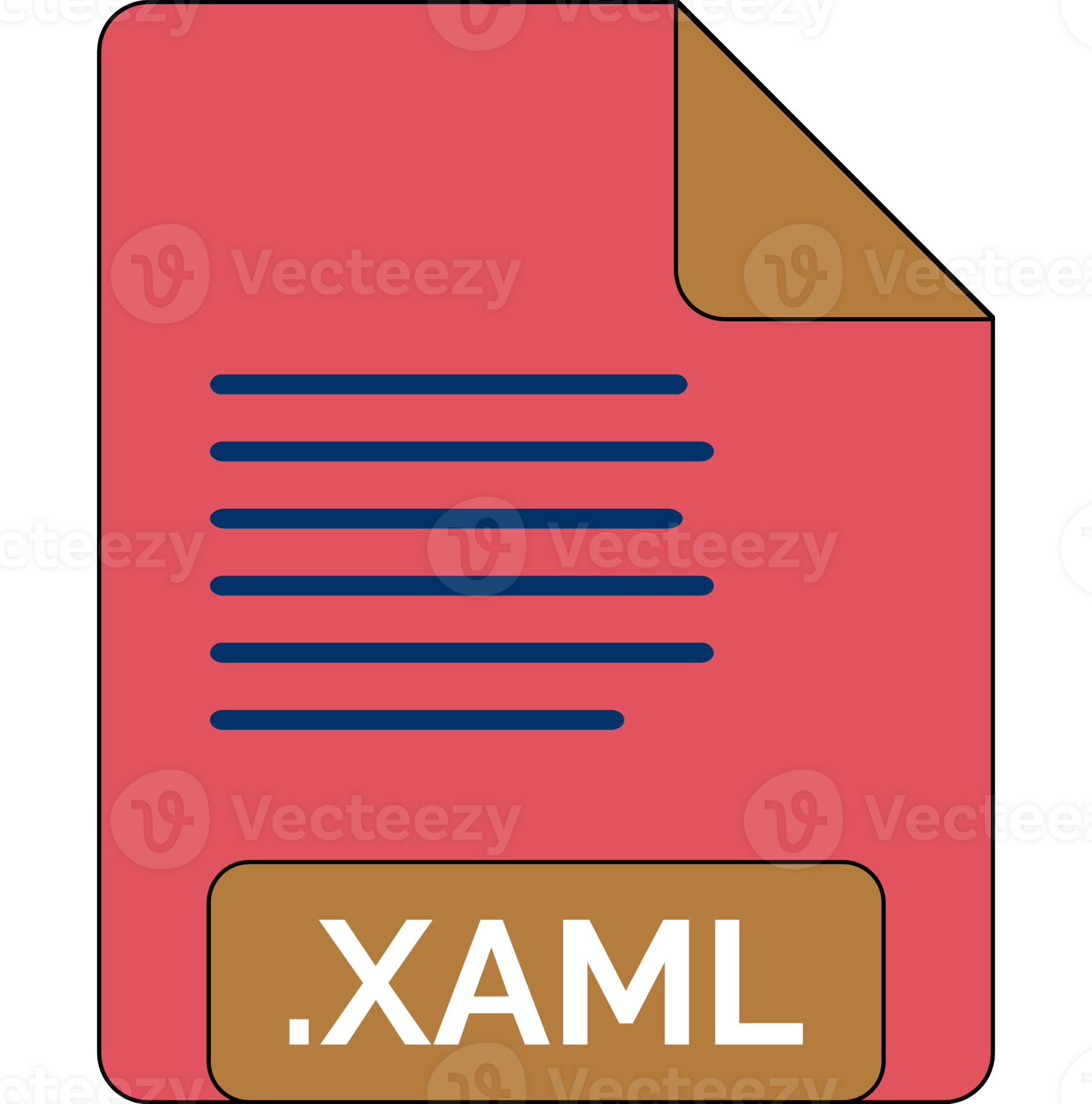 Modern Xaml File Icon Copper And Mandy Fill 57912371 PNG
