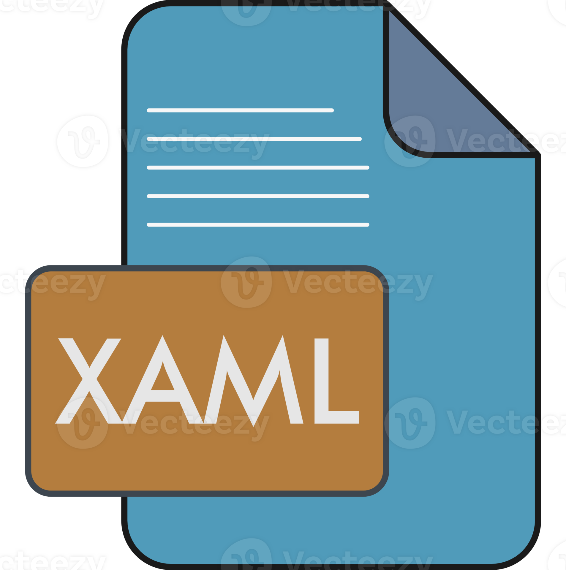 Modern Xaml File Extension Icon Fill And Outline 57912378 PNG