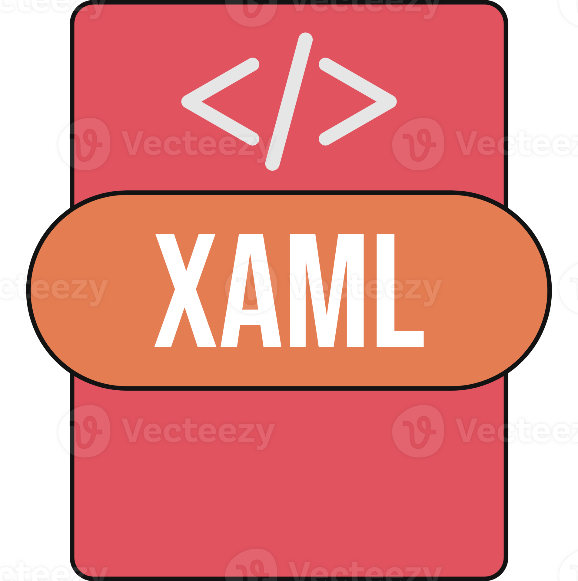 Creative Xaml File Extension Icon Rounded Mandy Fill Graphic 57912380 PNG