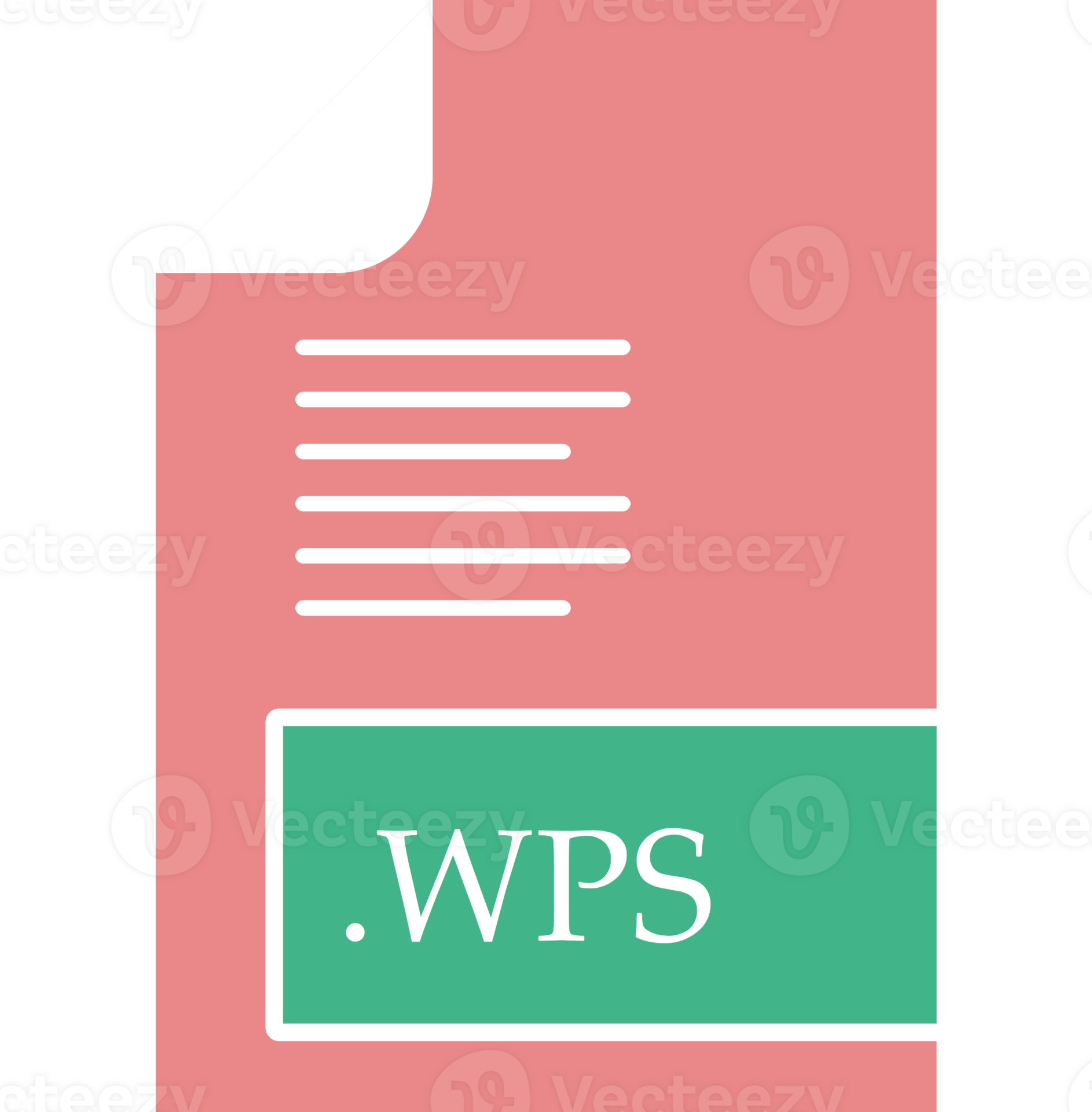 Wps File Format Icon Fill Insidse With Symbol 57912611 PNG