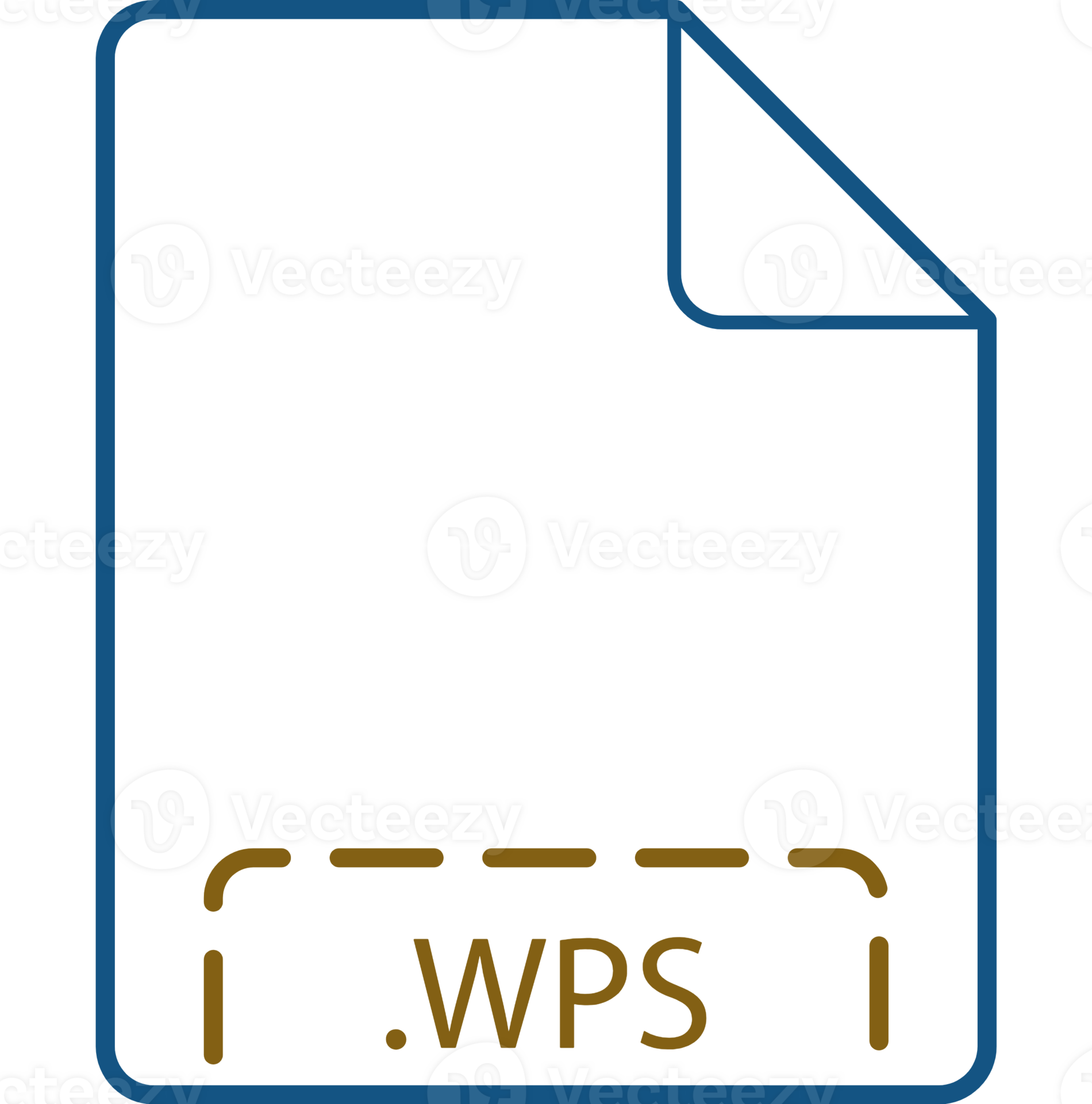 Wps File Icon Deep Rounded Outline 57912618 PNG
