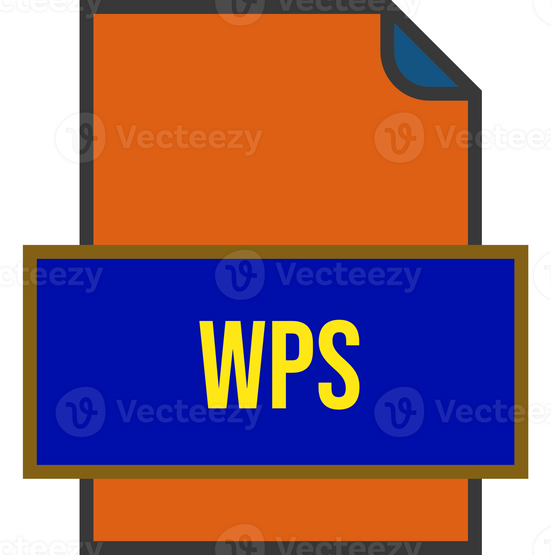 Wps File Icon Fill And Outline Crisp Corners 57912619 Png