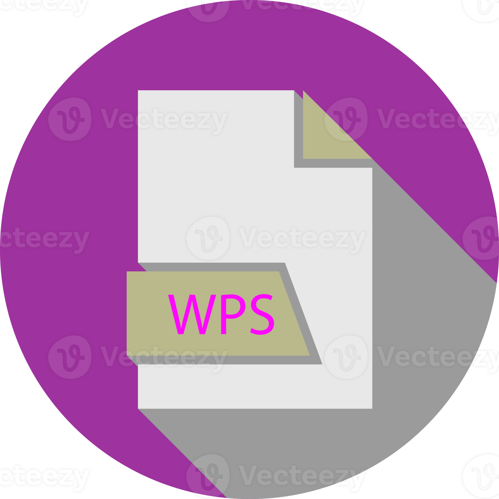 Wps File Format Icon Space In Shapes And Circular Shape Outside 57912685 PNG