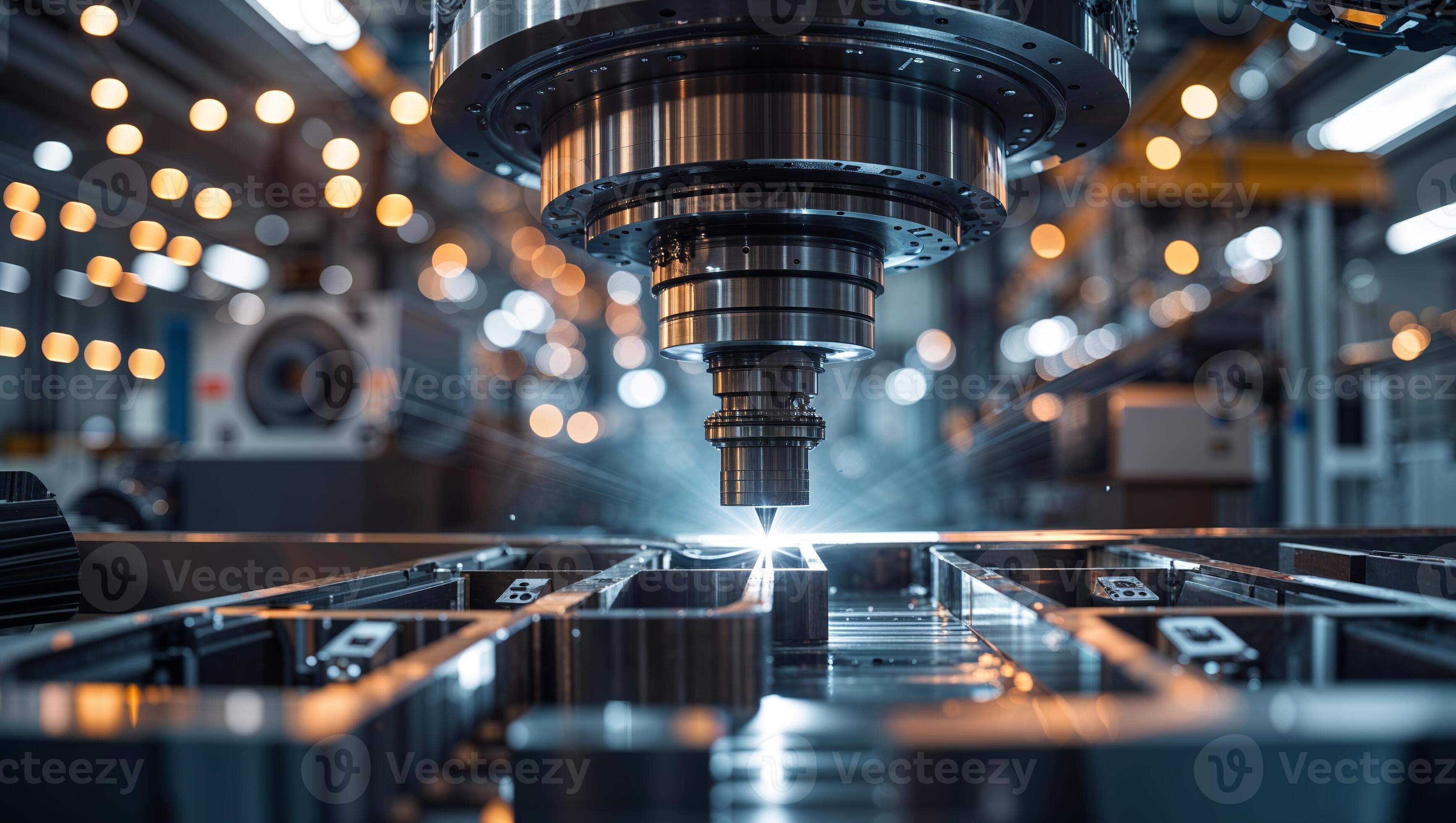 Precision machining process in a modern manufacturing facility during daytime 57923018 Stock ...