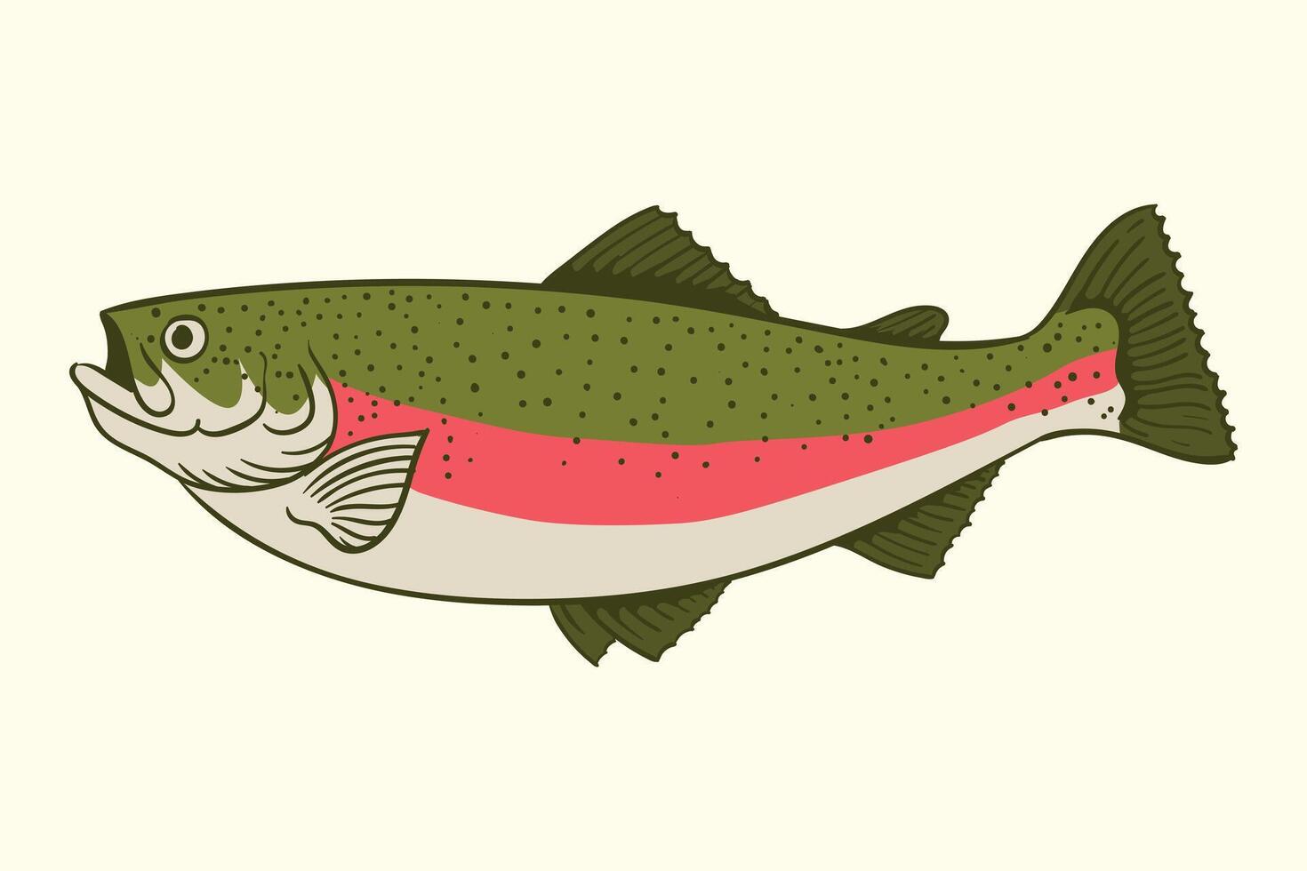 Rainbow Trout Fish Cartoon Illustration 57935248 Vector Art at Vecteezy