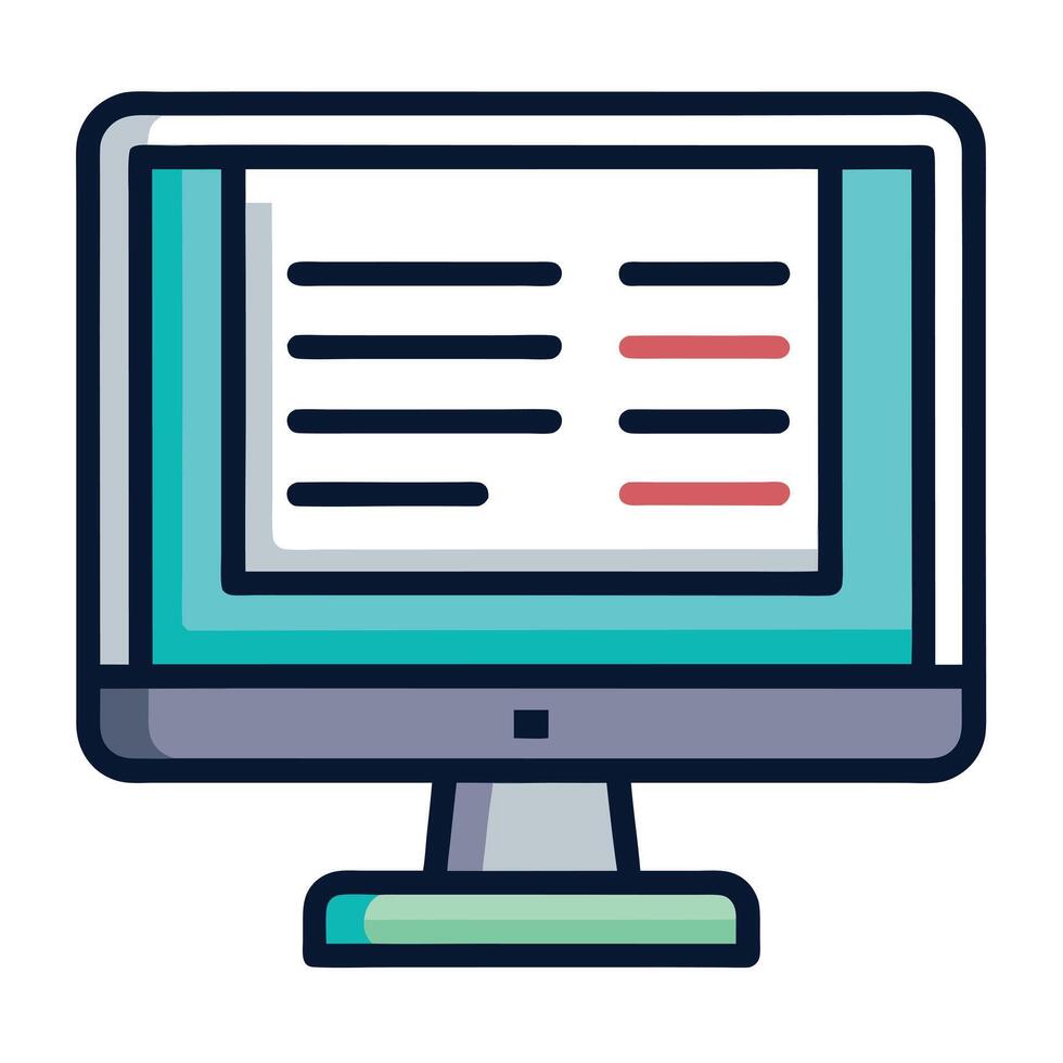 Computer Screen Icon with Code Lines and Programming Concept 57960139 ...