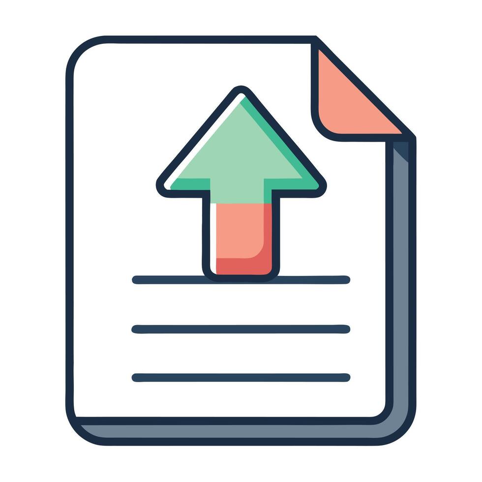 Upward Pointing Arrow Icon with a Cloud and File Upload Concept 57960247 Vector Art at Vecteezy