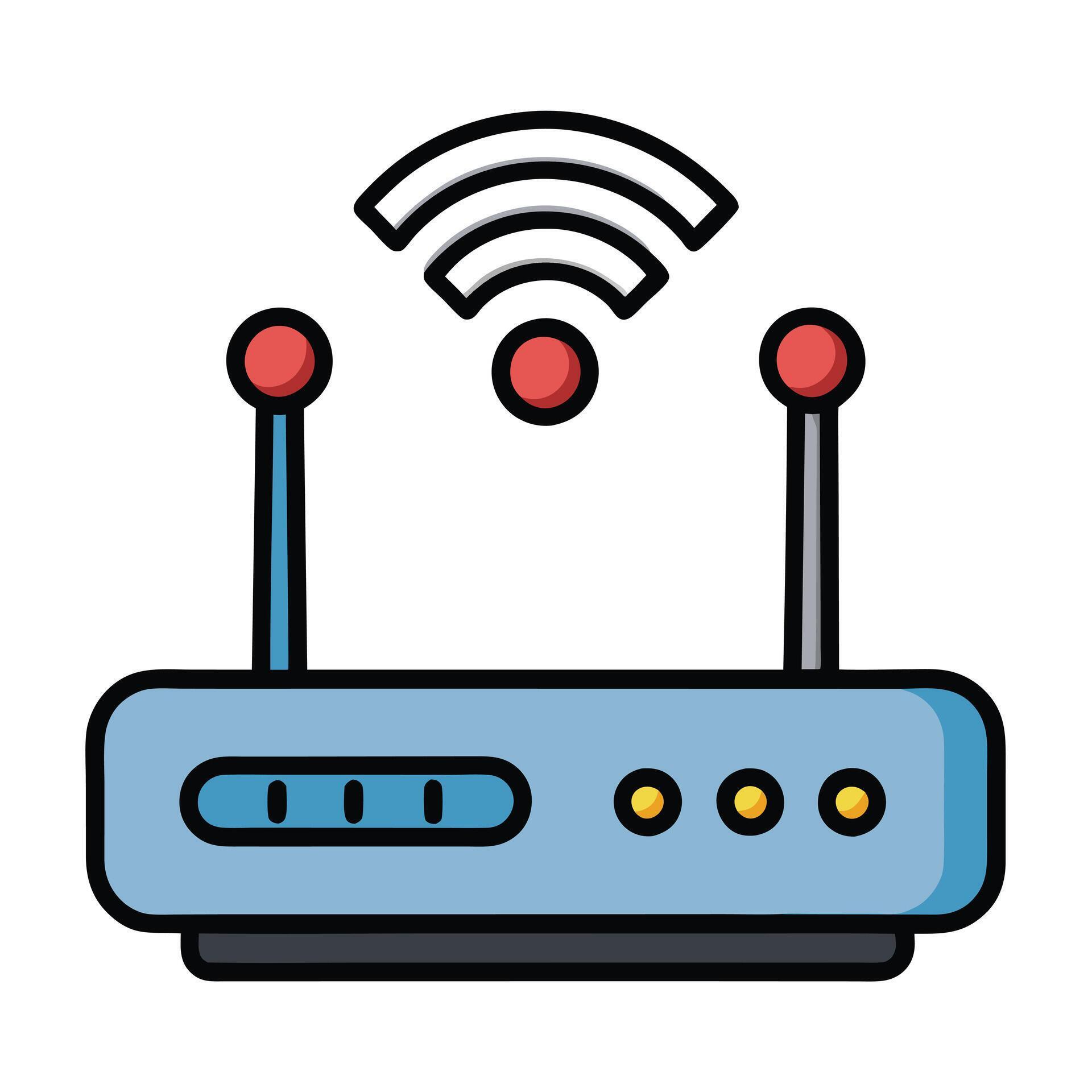 Simple Router Icon with Network Signals and Router Concept 57960524 Vector Art at Vecteezy