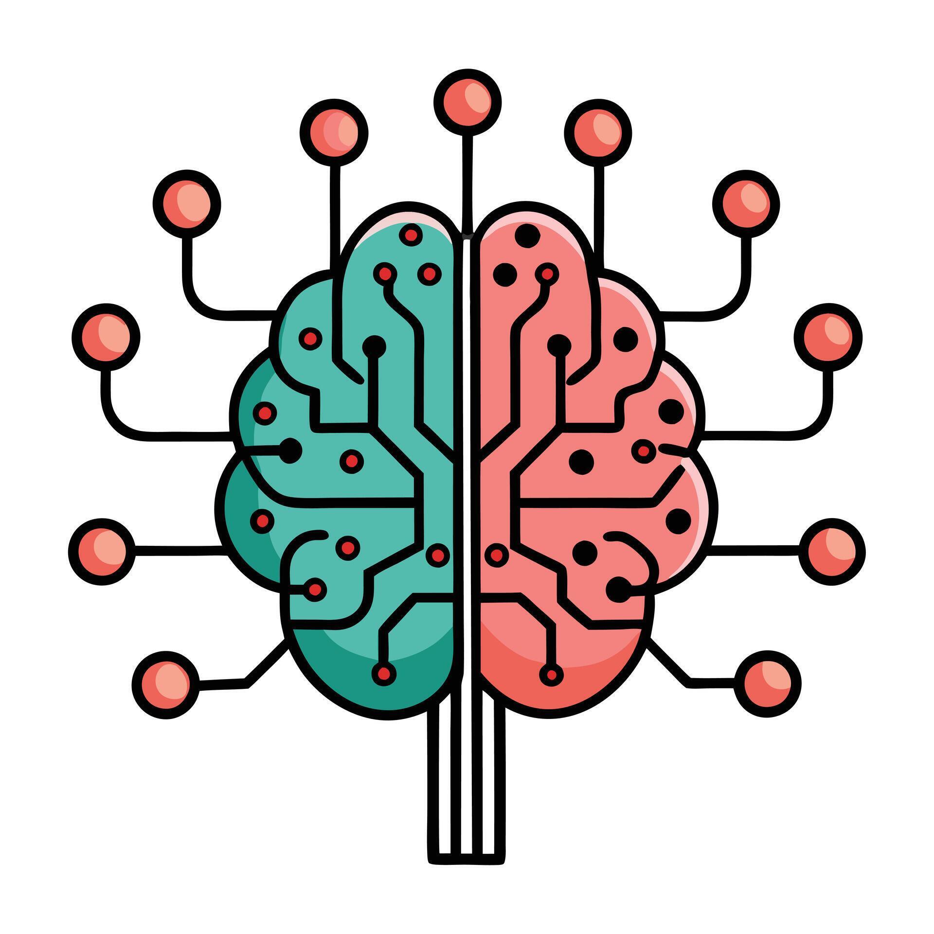 Elegant Artificial Intelligence Icon with Stylized AI Brain and Neural Network 57961652 Vector ...