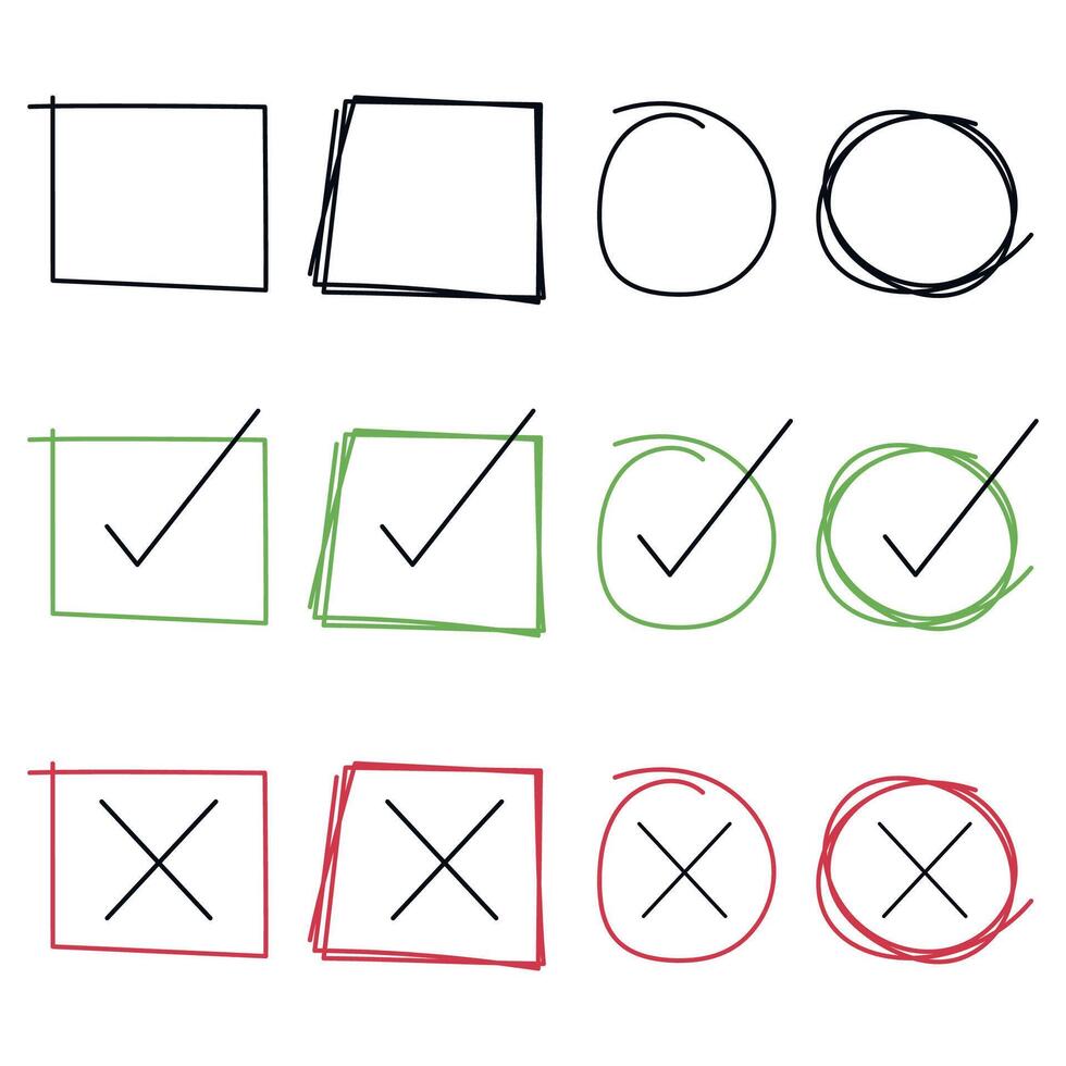 Check mark icon set 57965169 Vector Art at Vecteezy