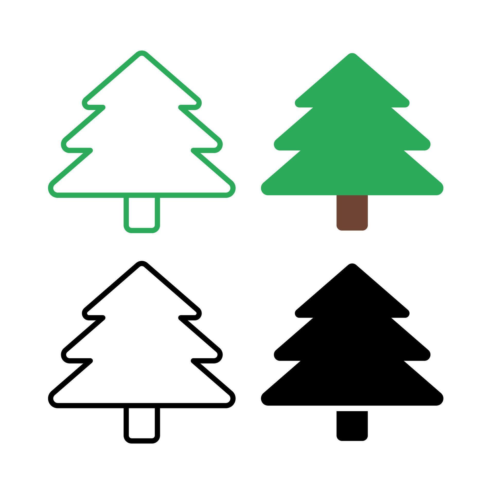 Simple Tree Set Of Four 57965623 Vector Art at Vecteezy