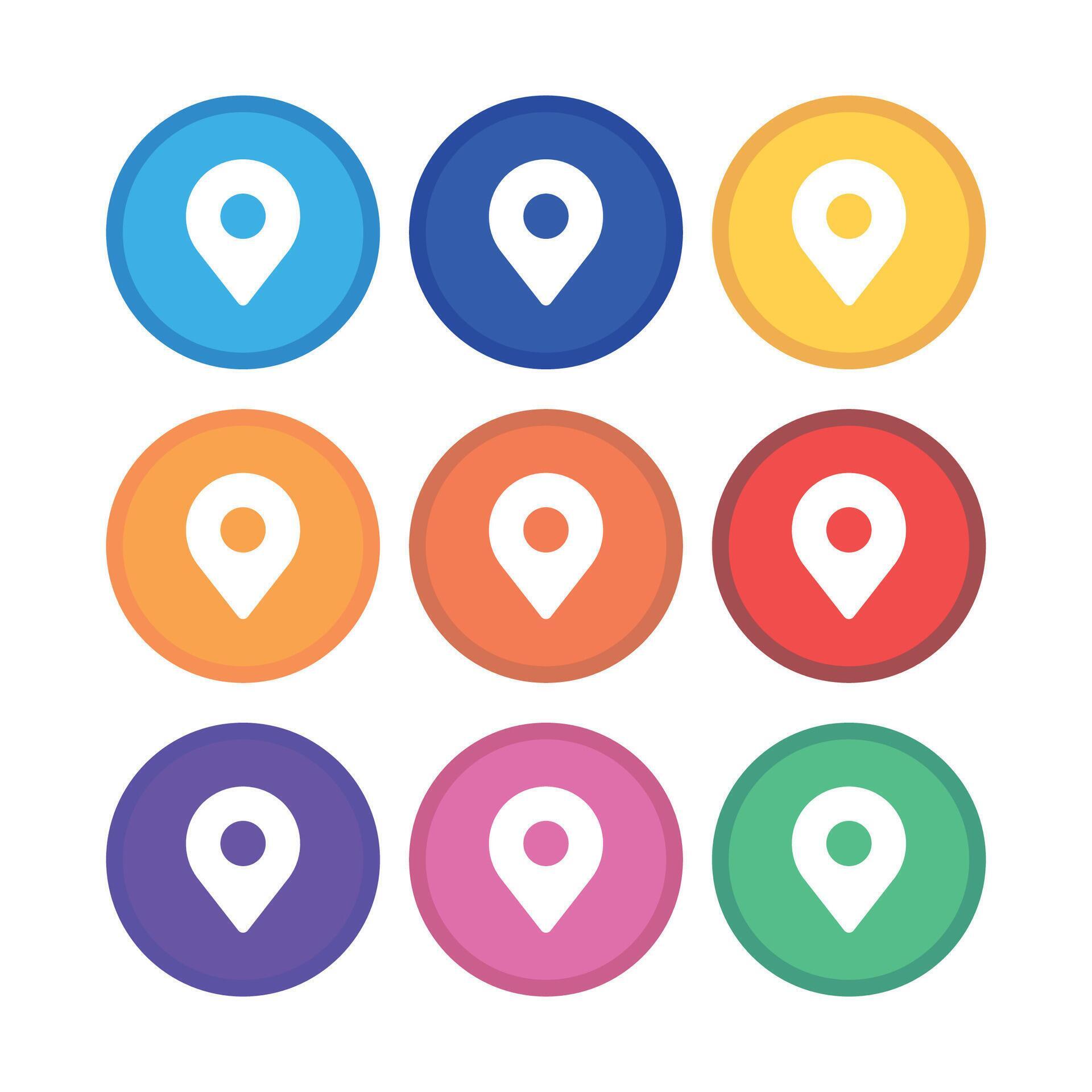 Location Pins Circles Collection 57966647 Vector Art at Vecteezy