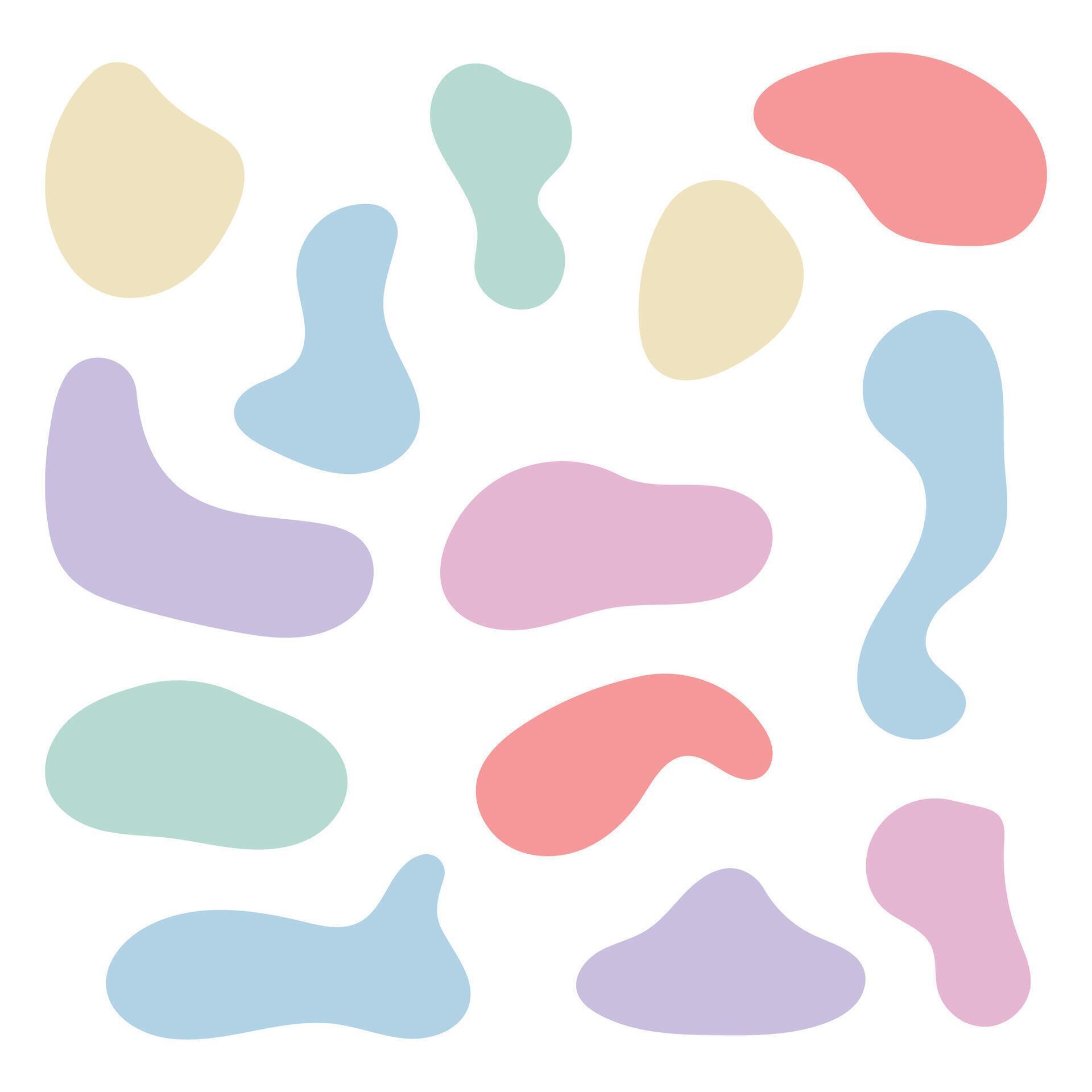 Blobs Set Multiple Colours 57966950 Vector Art at Vecteezy
