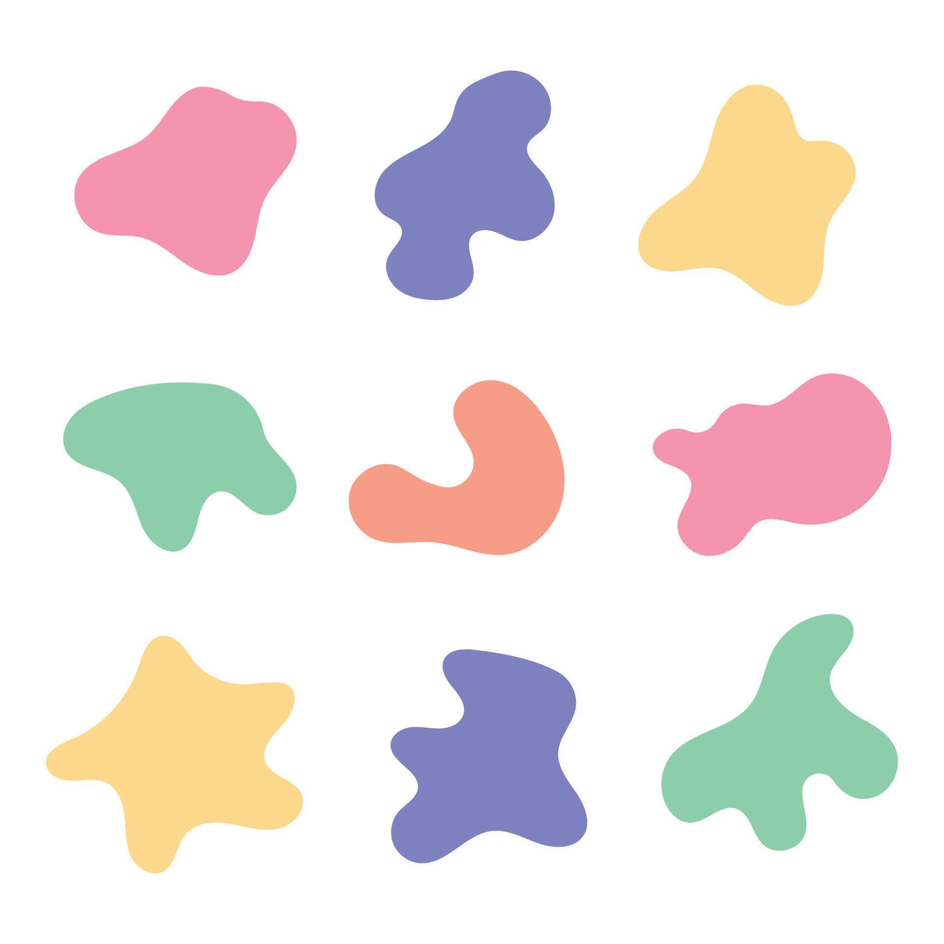 Abstract Blobs Multiple Colours 57967258 Vector Art at Vecteezy