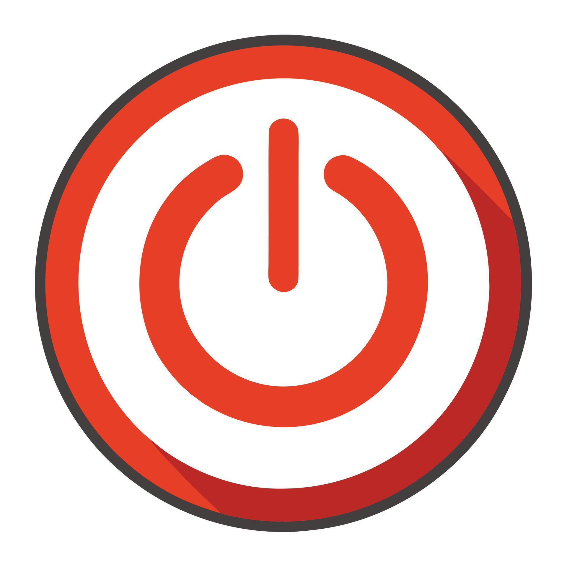 Modern Simple Power Button Symbol Icon and Isolated Background 57978733 ...