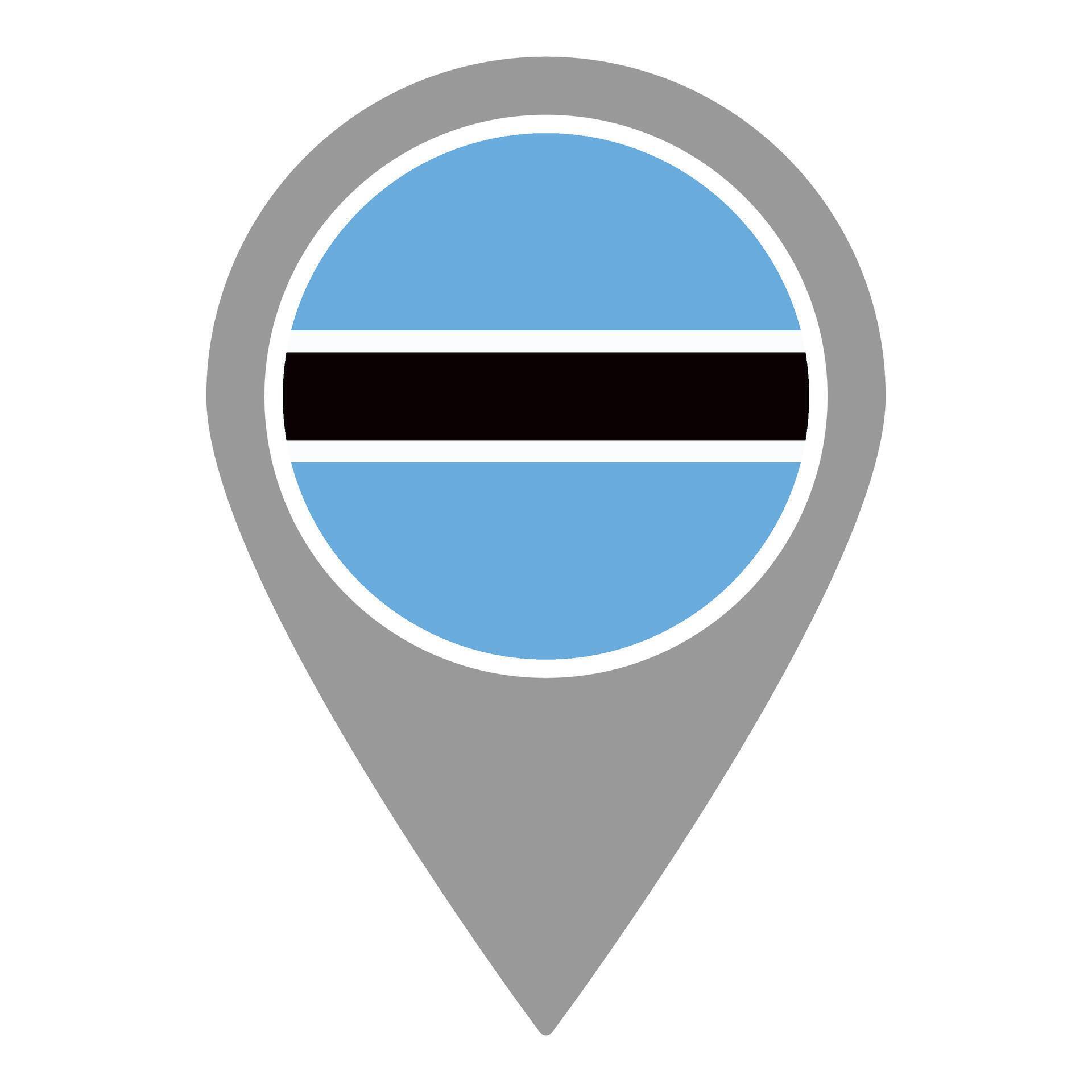 Botswana flag location pin, flag application, Flag on Location Pin, map pointer, illustration ...