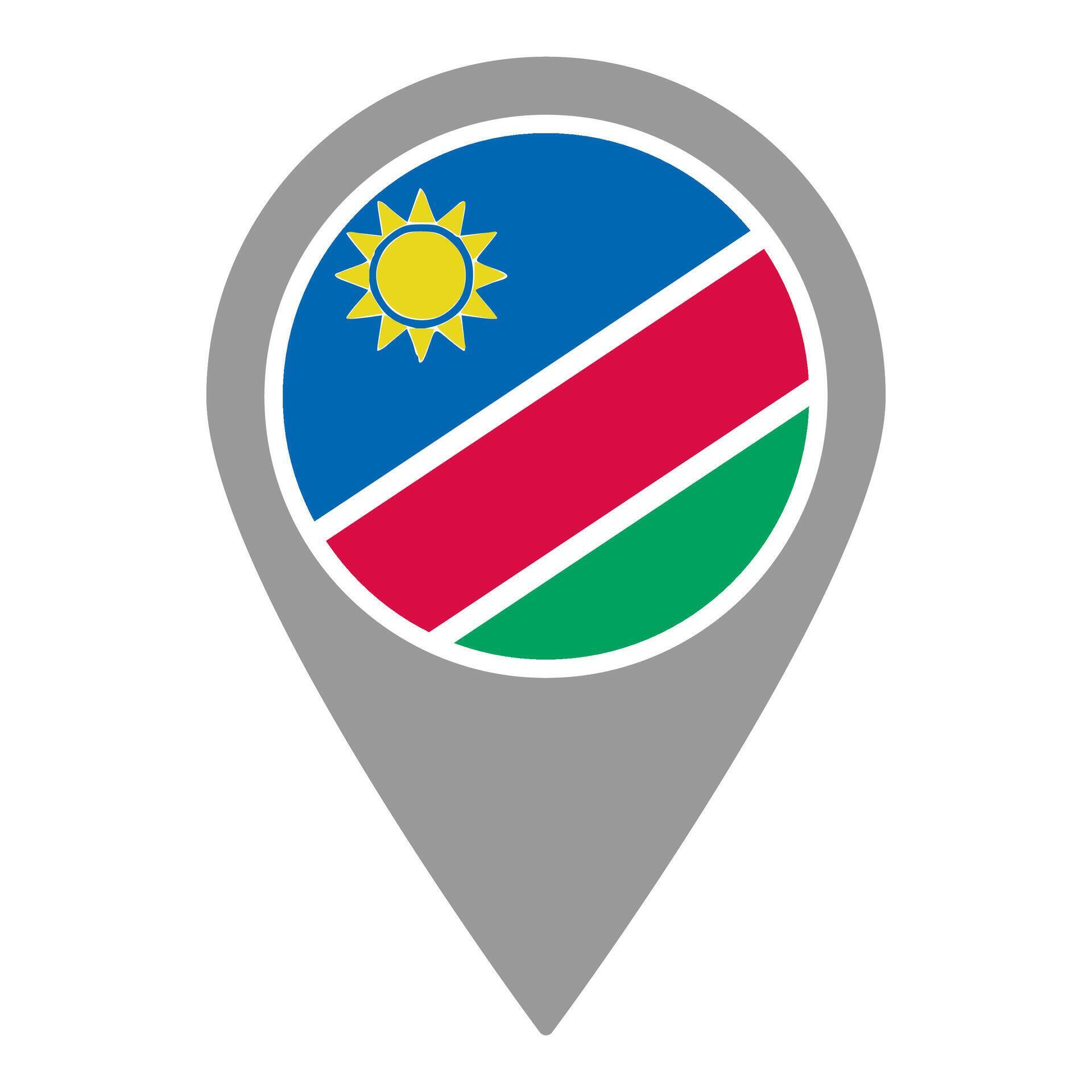 Namibia flag location pin, flag application, Flag on Location Pin, map pointer, illustration ...