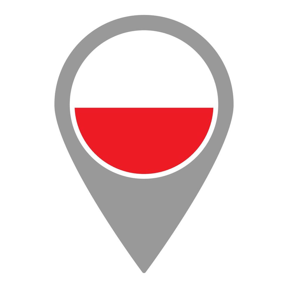 Polandia flag location pin, flag application, Flag on Location Pin, map pointer, illustration ...
